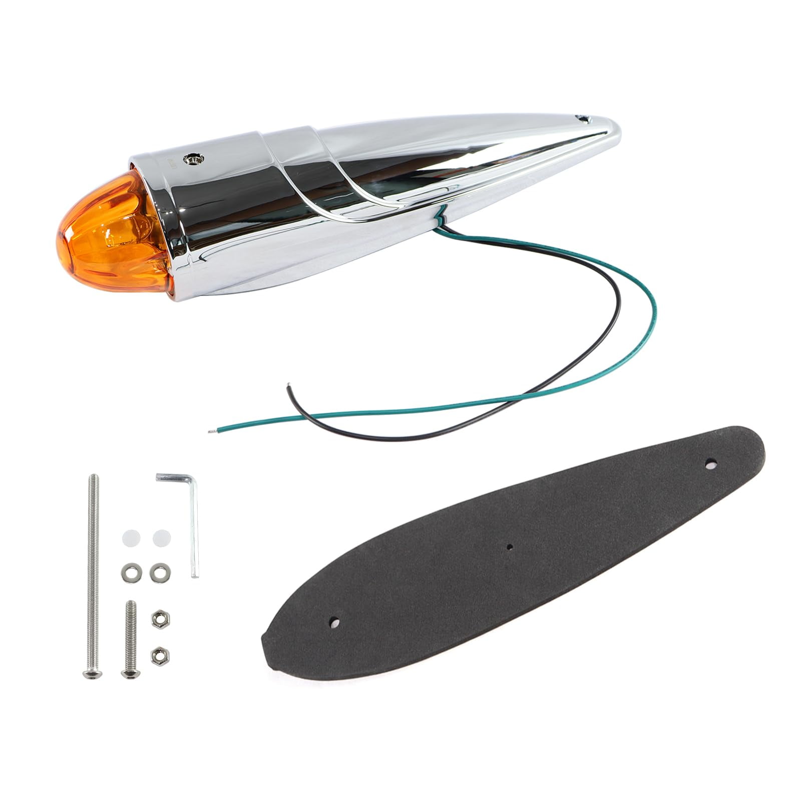 Amber Torpedo Cab Marker MMF7 Light, Glass Lens Top Roof Running Lights ...