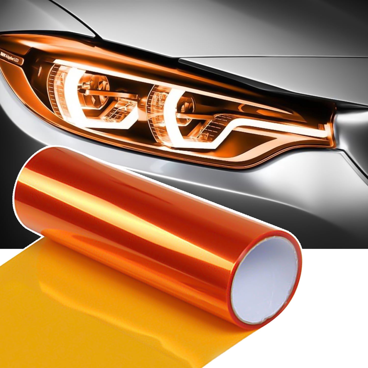 Amber Vinyl Tint Film for Headlights, Tail Lights, Fog Lights, Scratch ...