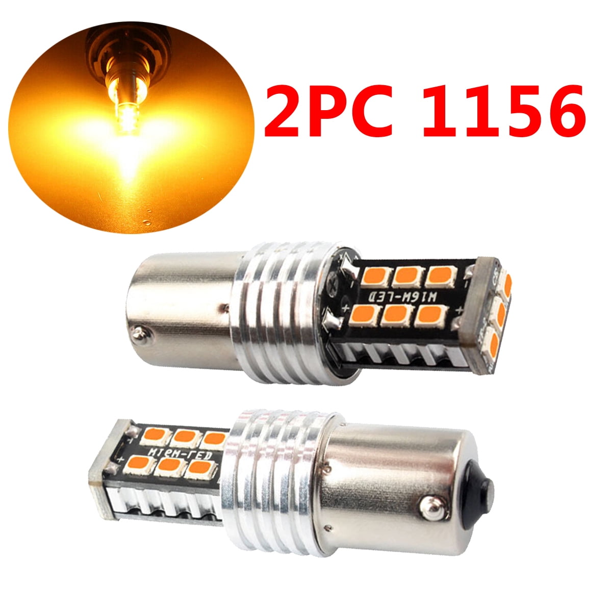 Amber Yellow LED Backup Light Reverse Bulbs 1156 P21W For BMW 3 Series ...