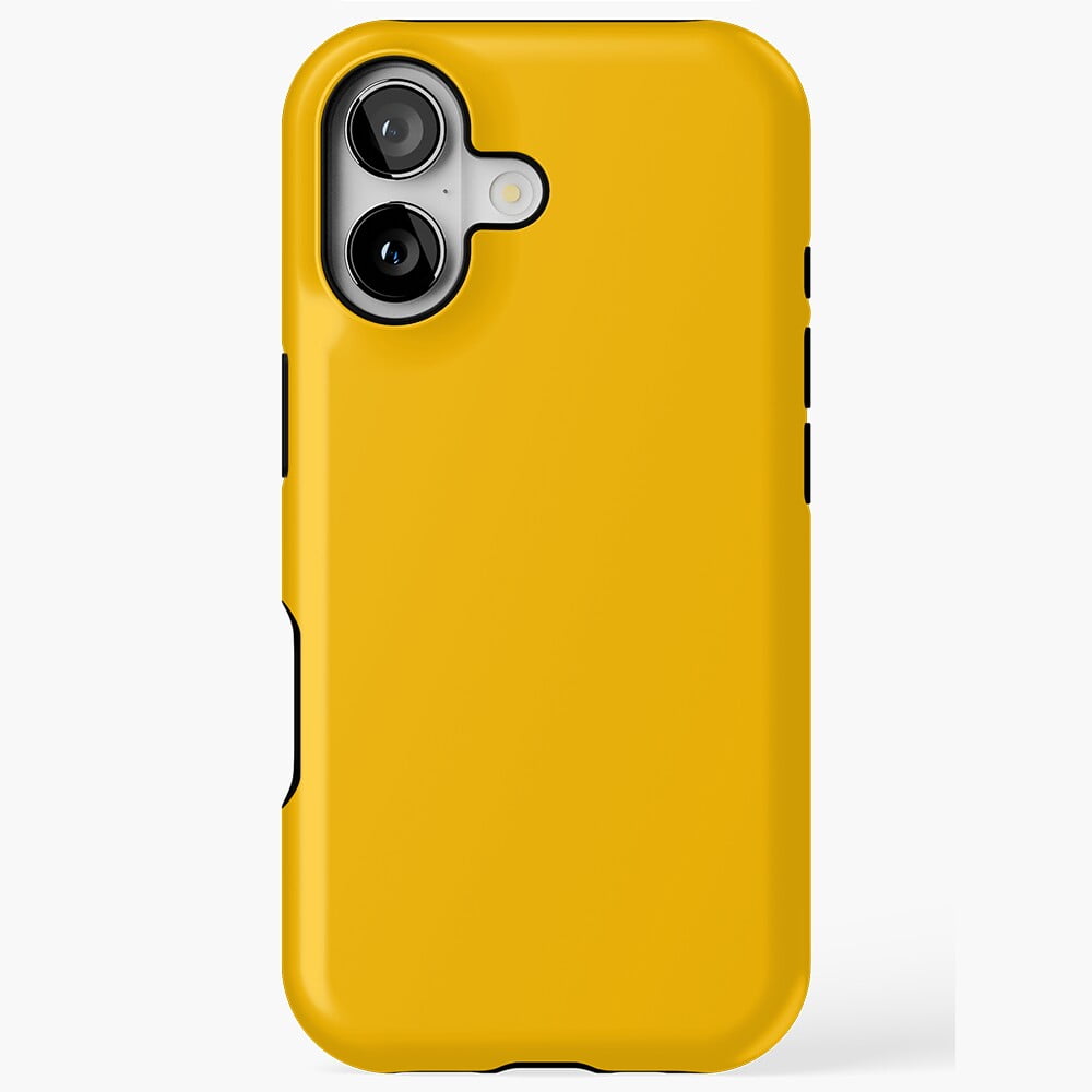 Amber Yellow Solid Retro Minimal Artistic Plain Color Design iPhone ...
