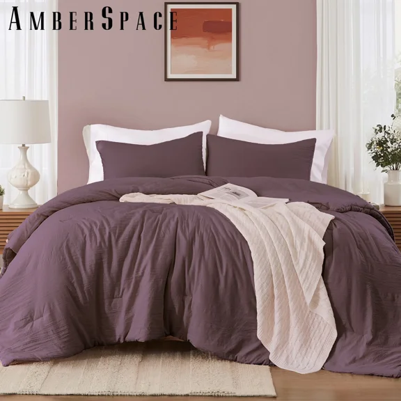 Amberspace, Bed in a Bag Comforter Set, Queen, Beige - Walmart.com
