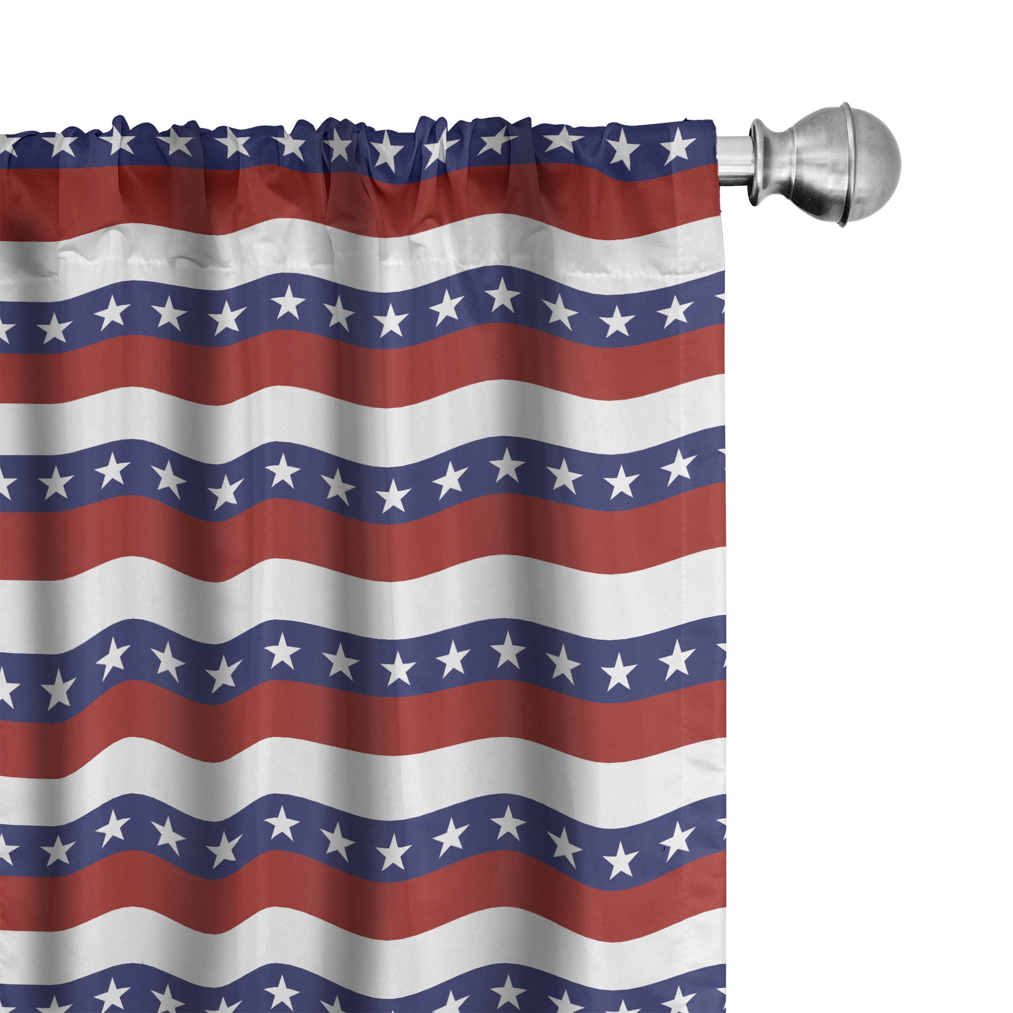 Ambesonne 4th of July Curtains, American Flag Motif, Pair of 28"x63 ...