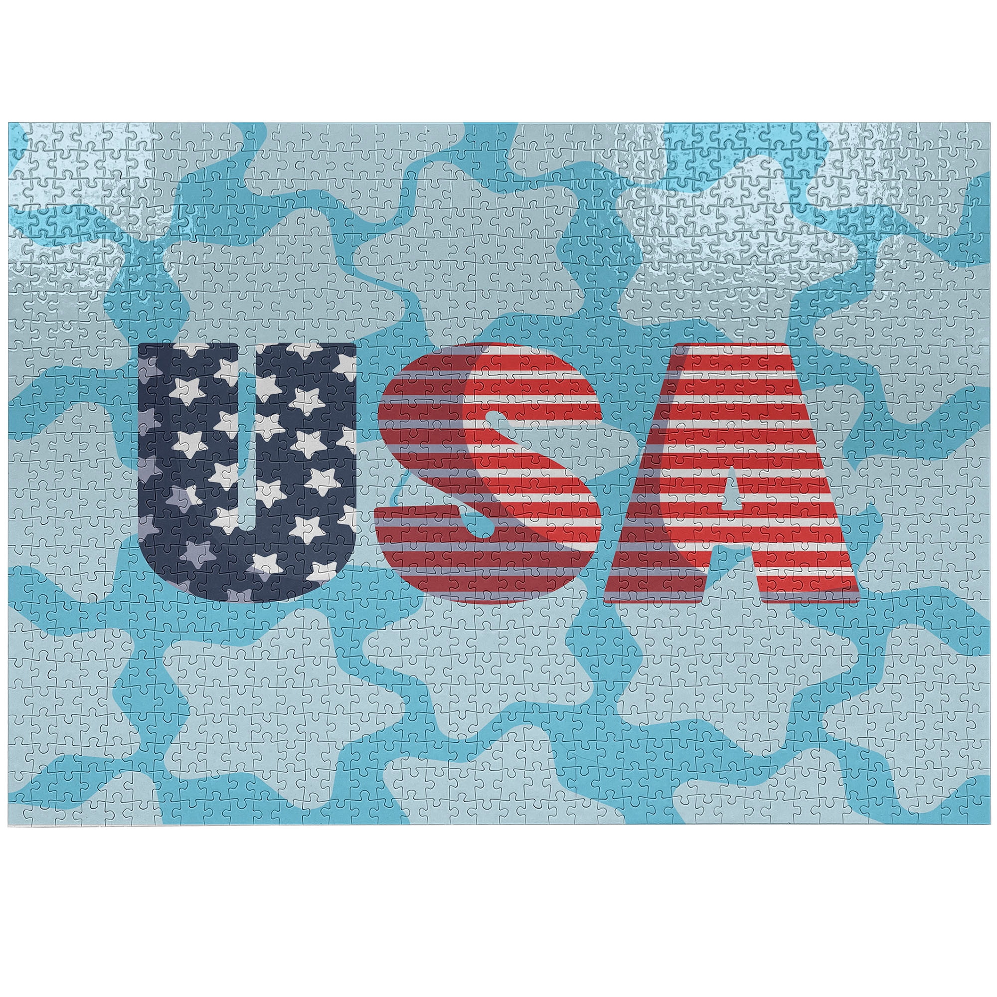 Ambesonne 4th of July Jigsaw Puzzle Durable Cardboard, American Text ...