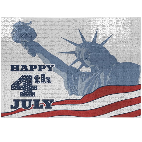 Ambesonne 4th of July Jigsaw Puzzle Durable Cardboard, Lady Liberty ...