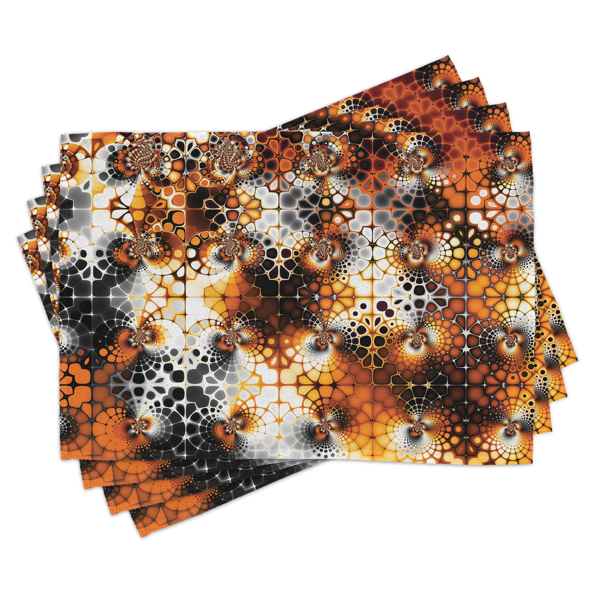 Ambesonne Abstract Art Place Mats Set of 4, Vintage Mosaic, Standard ...