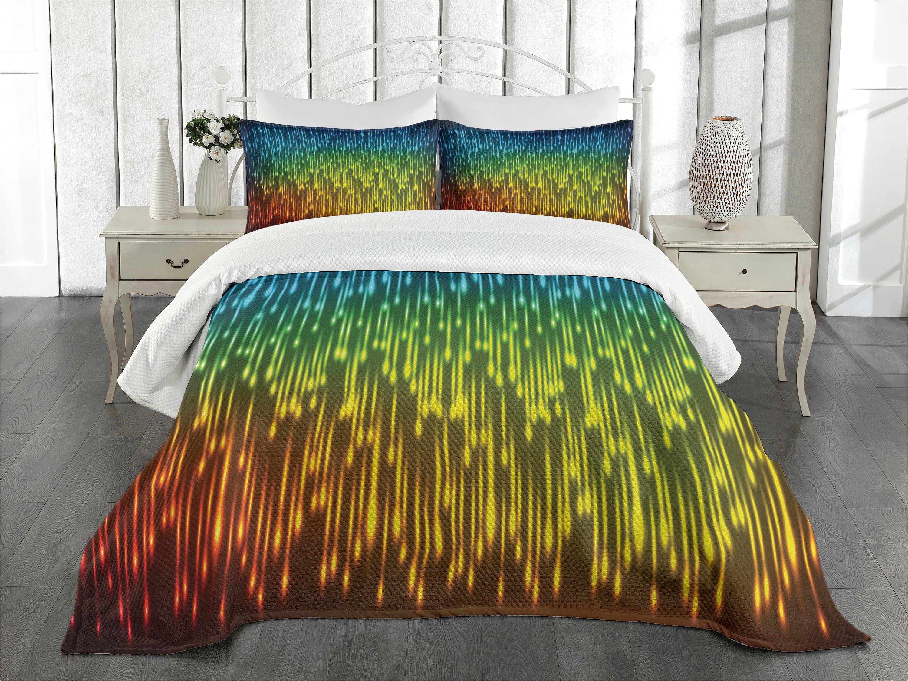Ambesonne Abstract Art Quilted Bedspread Set 3 Pcs, Galaxy Universe ...