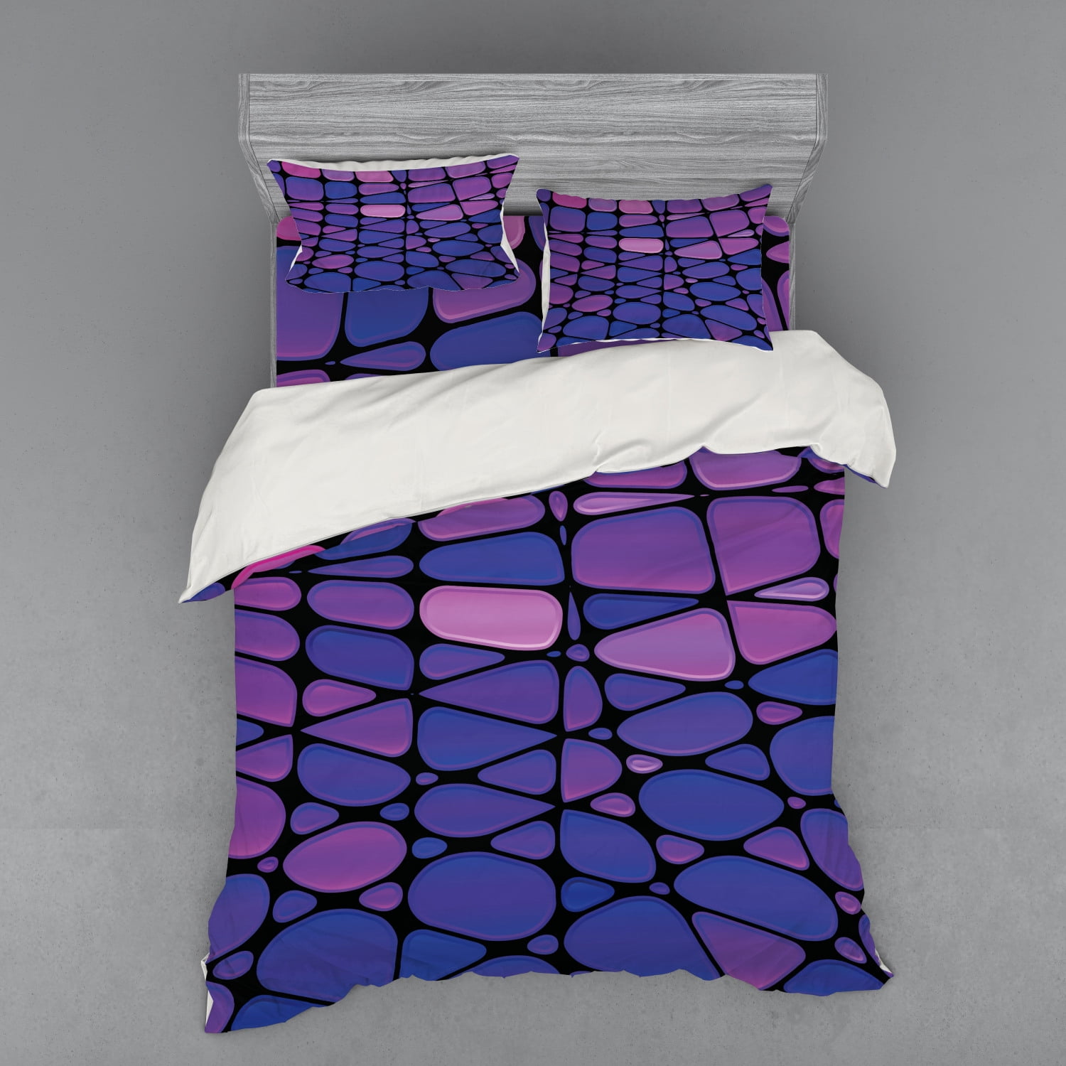Ambesonne Abstract Bedding Set 4 Pcs, Stained Graphic Drops, Queen ...