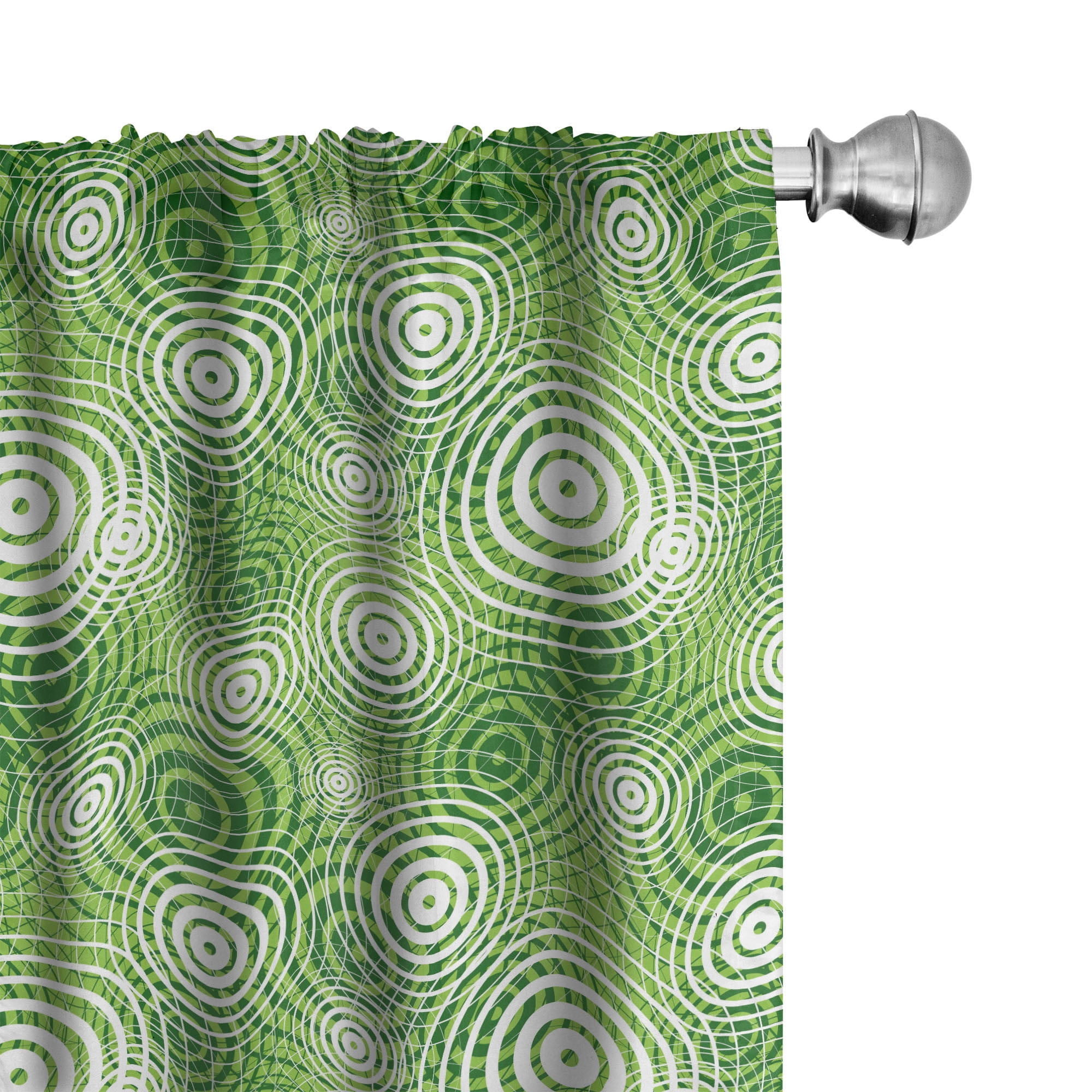 Ambesonne Abstract Curtains, Circular Rounded Eco, Pair of 28"x63 ...