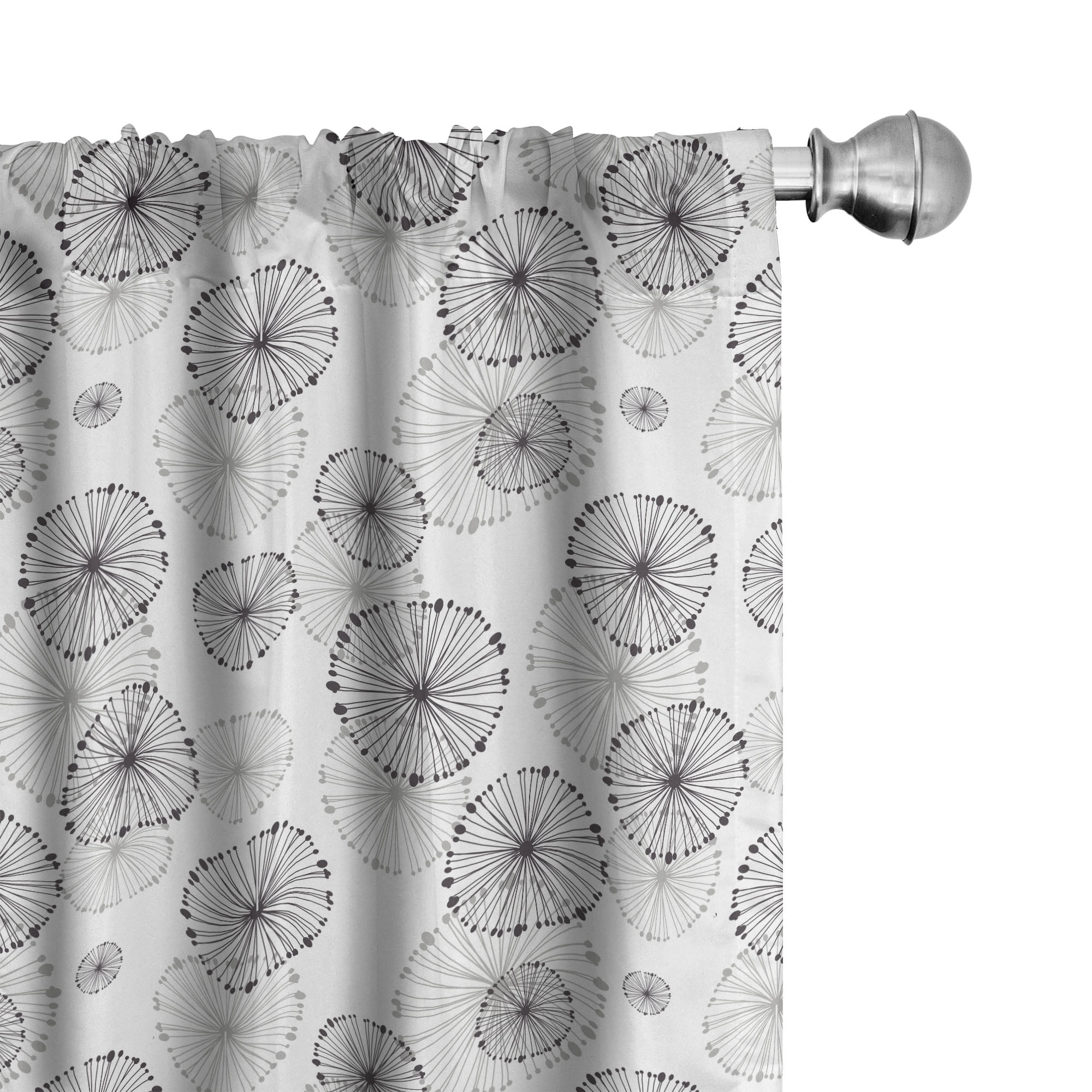 Ambesonne Abstract Curtains, Dandelion Motif, Pair of 28"x84", Dried ...