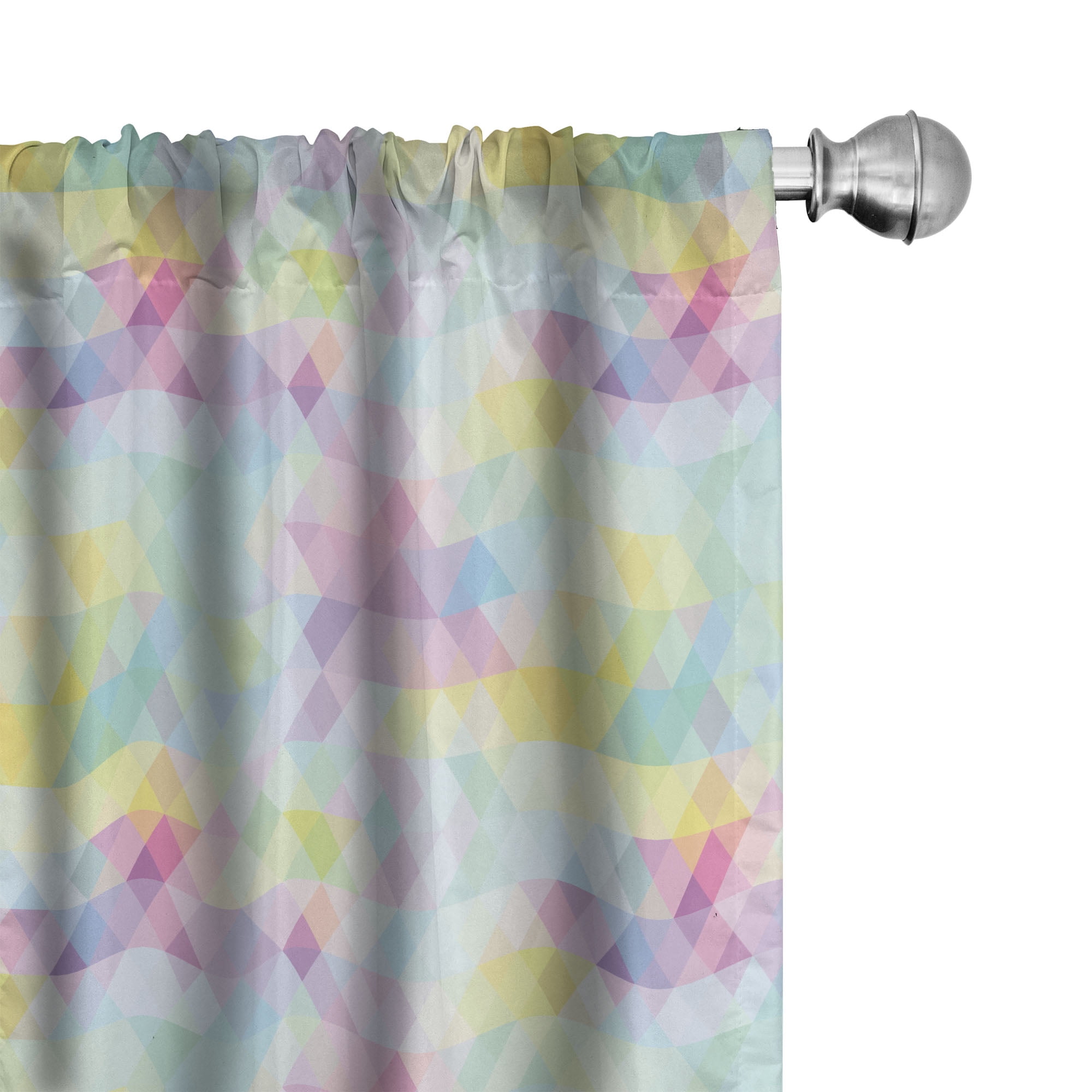 Ambesonne Abstract Curtains Geometric Rhombus Art Pair Of 28x84