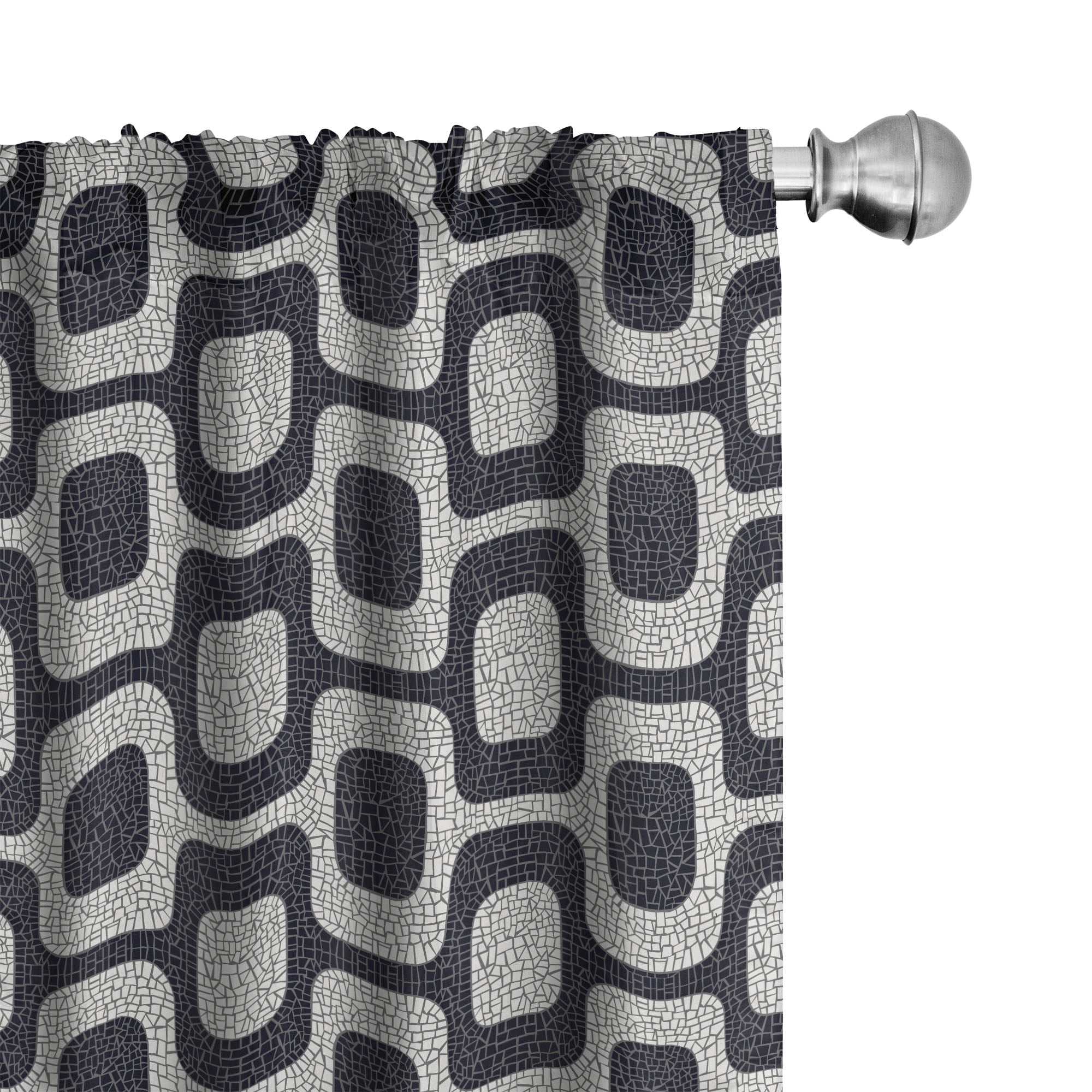Ambesonne Abstract Curtains Modern Pavement Mosaic Pair Of 28x95