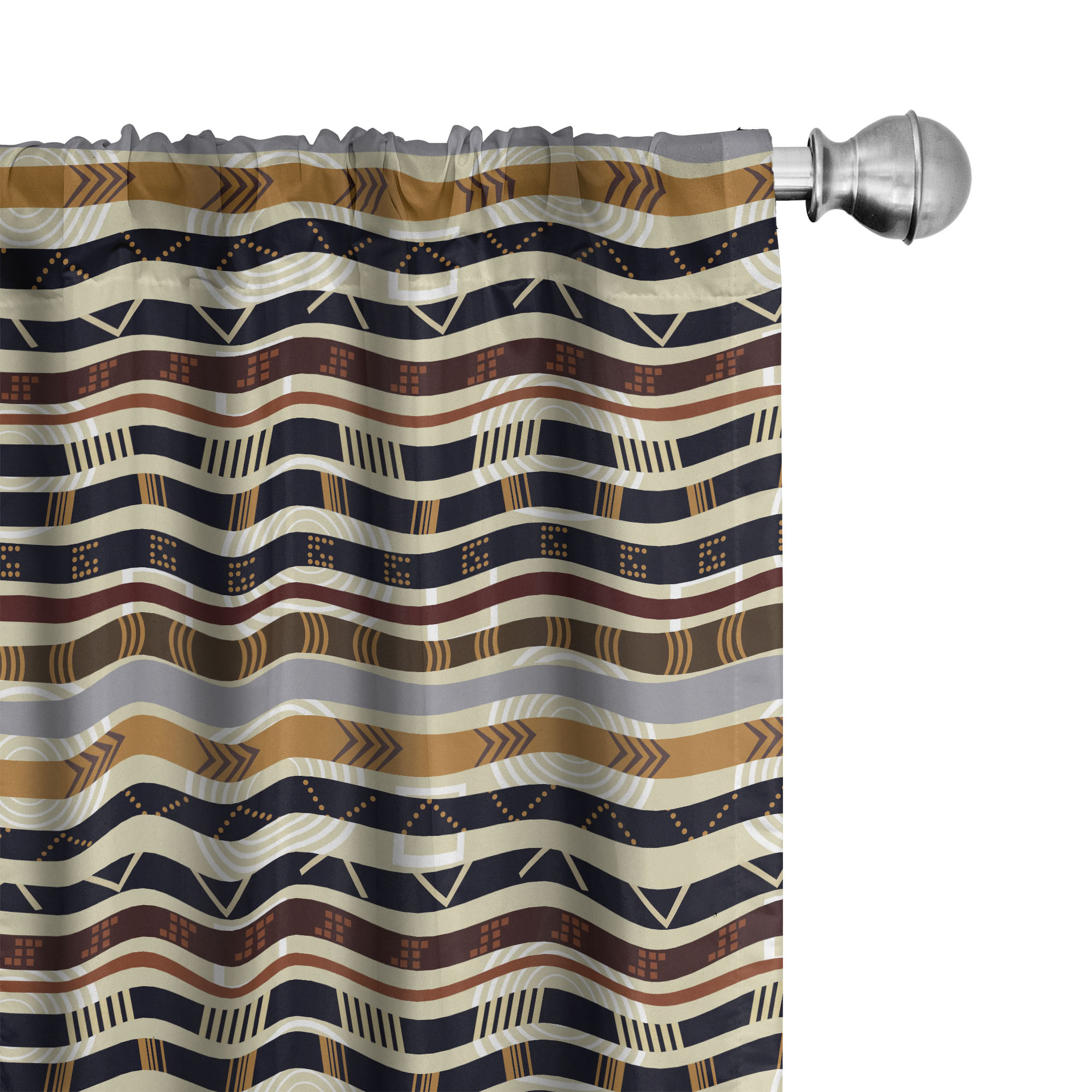 Ambesonne Abstract Curtains, Trippy Geometric, Pair of 28"x95 ...