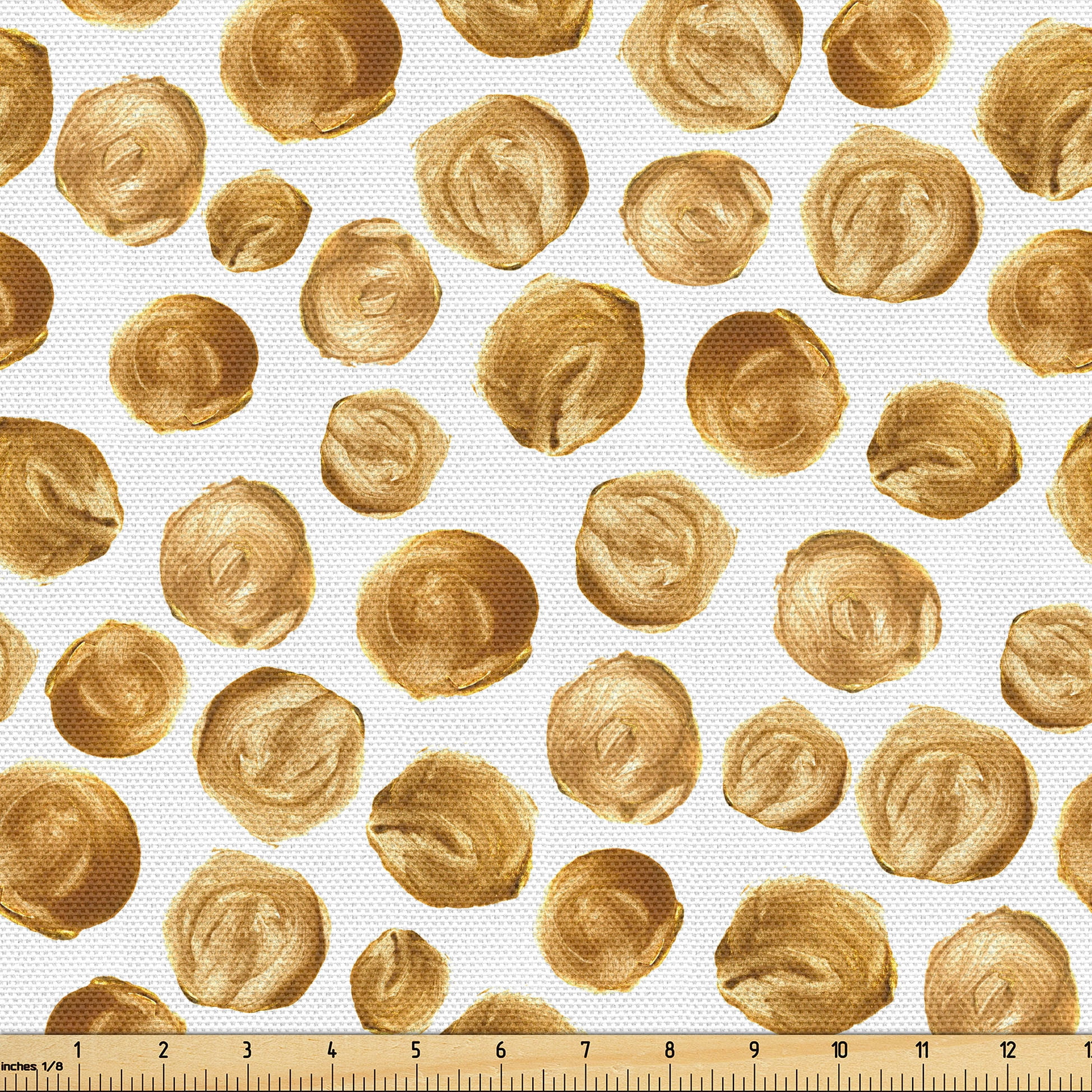 Ambesonne Abstract Fabric by the Yard, Earthy Colors Dots Modern, 3 ...