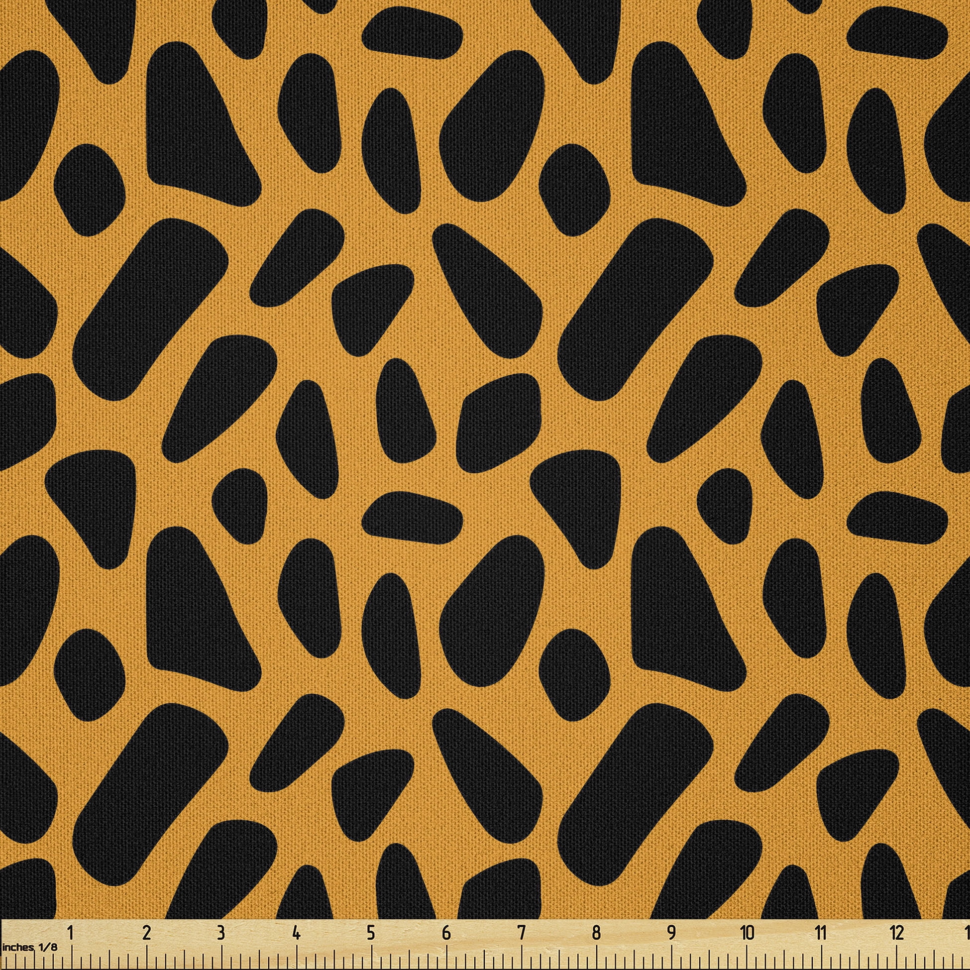 Ambesonne Abstract Fabric by the Yard Microfiber, Cheetah Skin Look ...