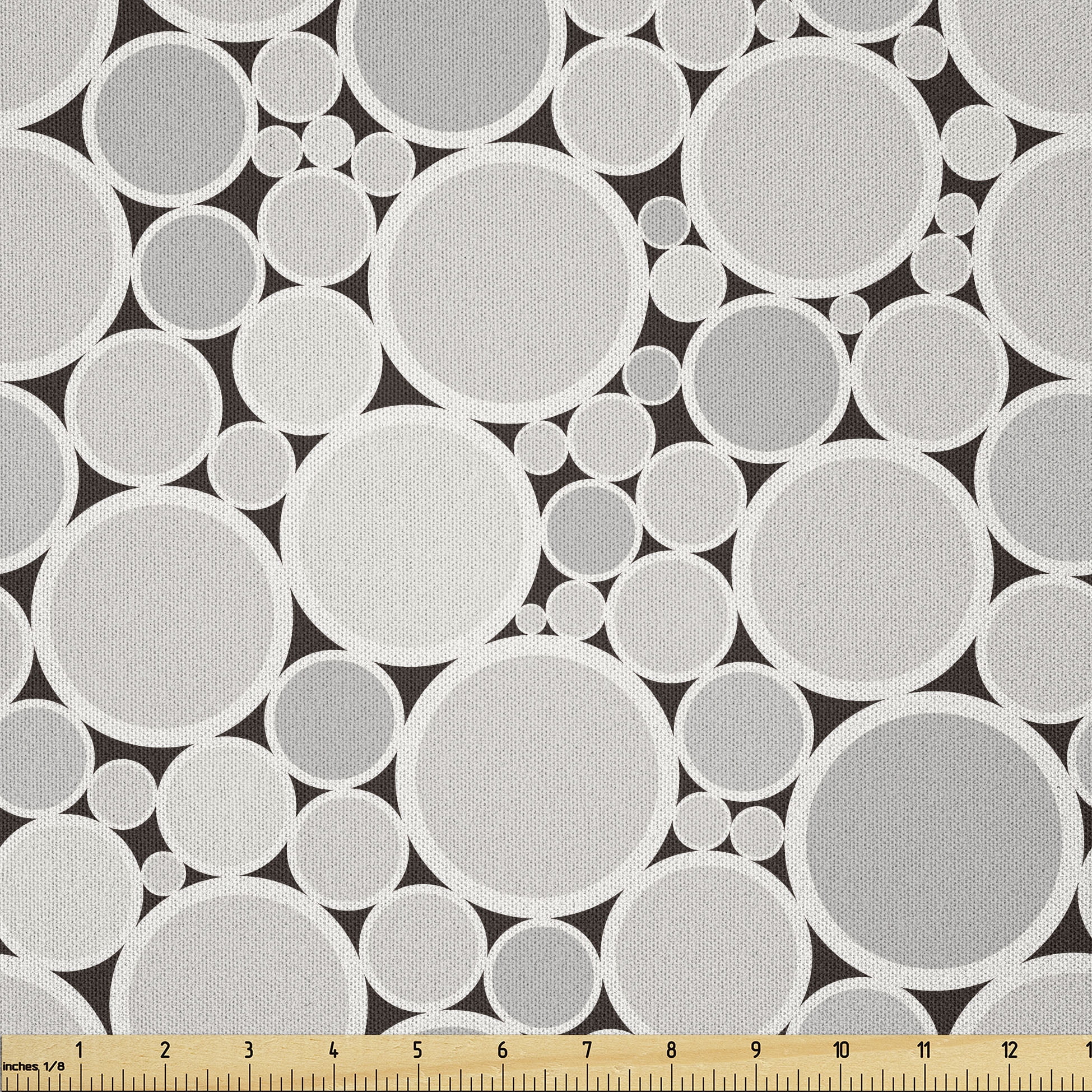 Ambesonne Abstract Fabric by the Yard Microfiber, Modern Greyscale ...