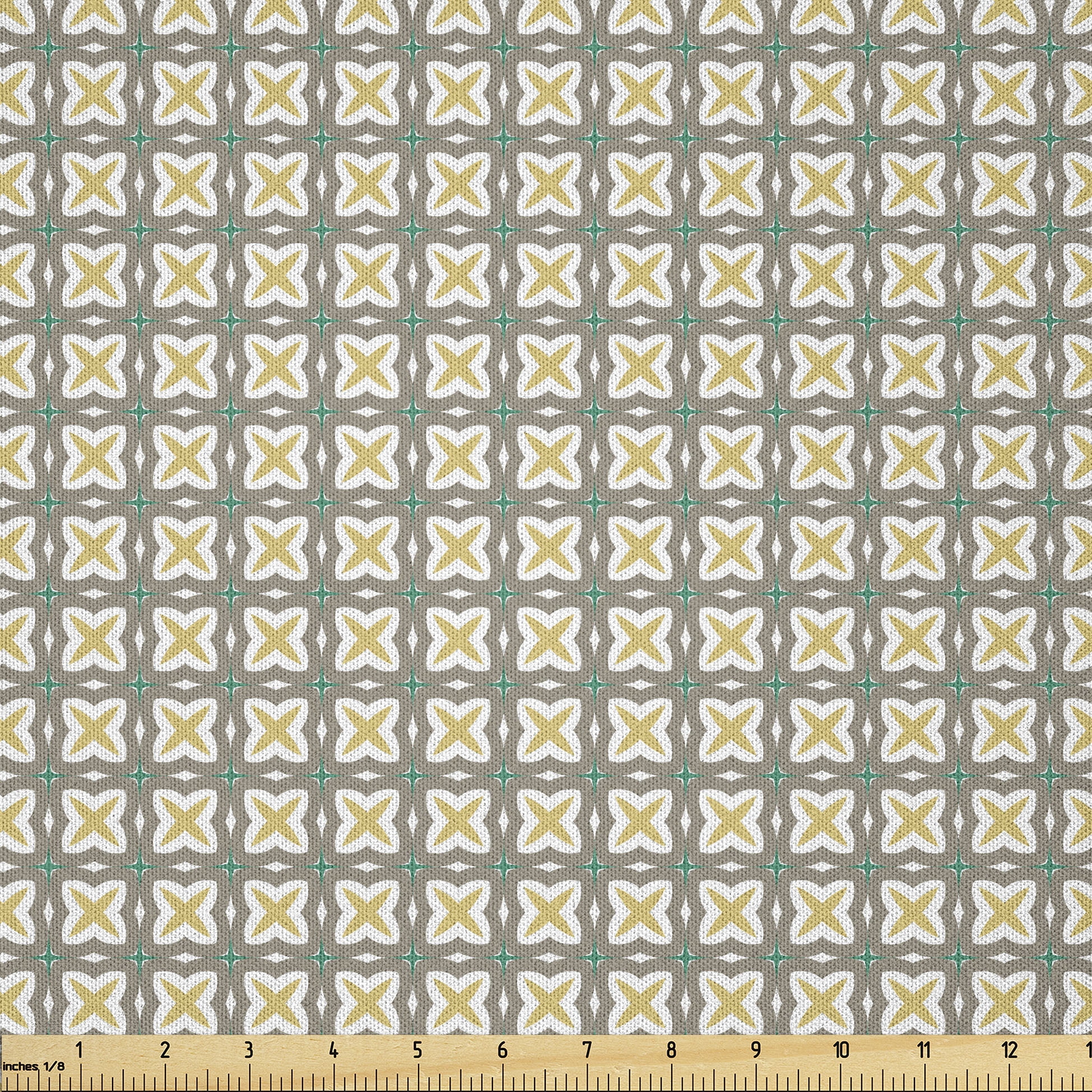 Ambesonne Abstract Fabric by the Yard Microfiber, Sequence of Vivid ...