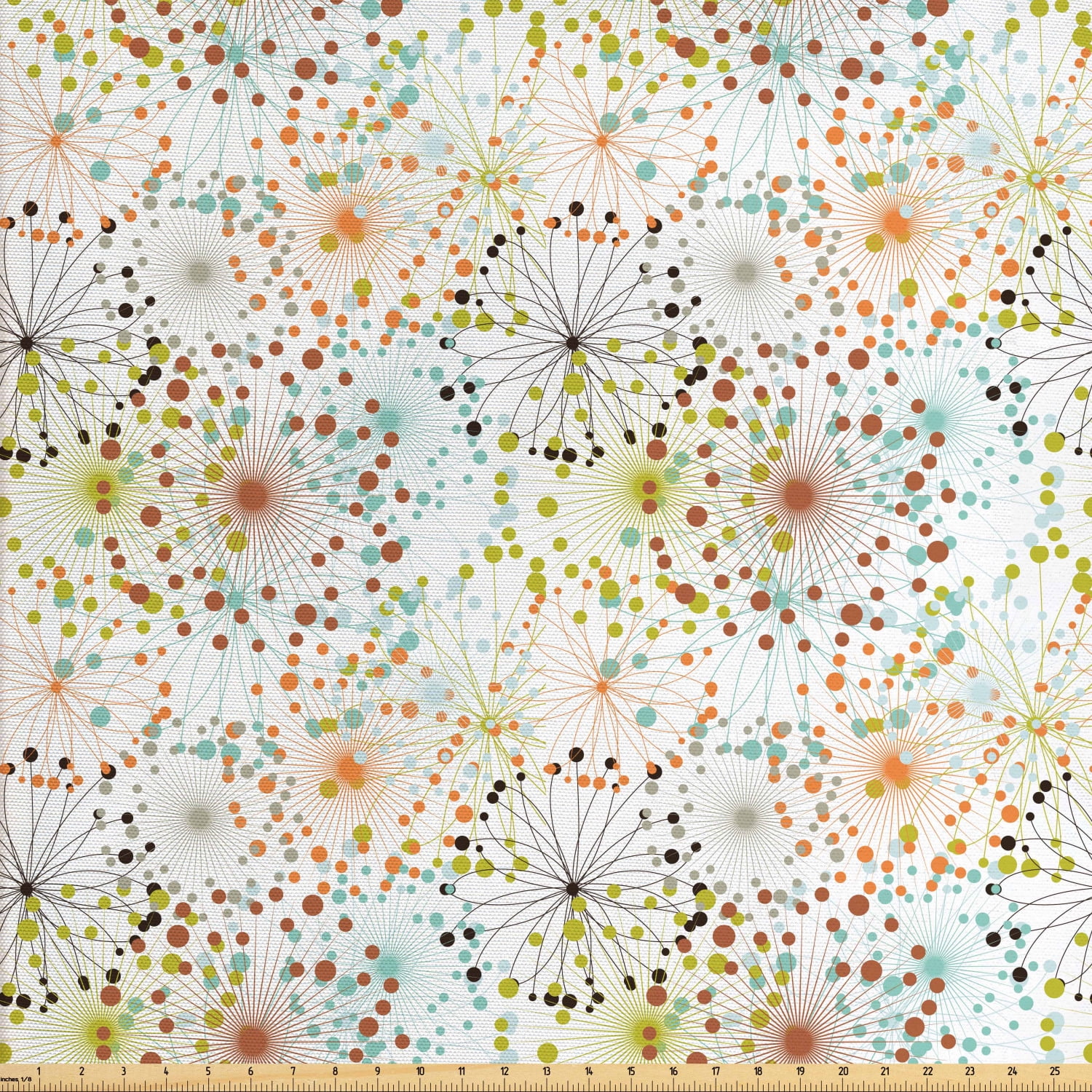 Ambesonne Abstract Fabric by the Yard Upholstery, Lines with Vibrant ...