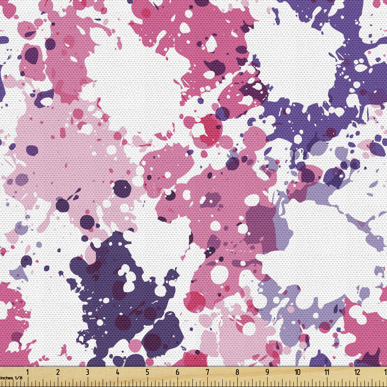 Ambesonne Abstract Fabric by the Yard Upholstery, Paint Stains, 1 Yard ...