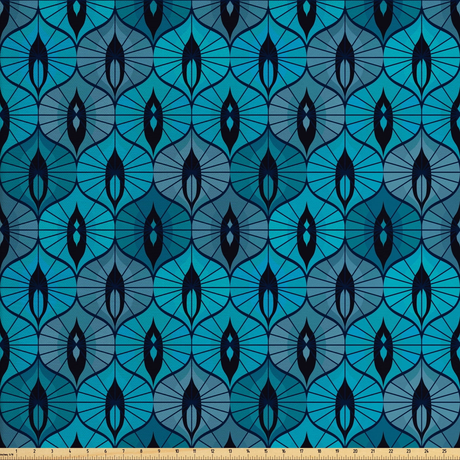 Ambesonne Abstract Fabric by the Yard Upholstery, Rhythmic Snake Skin ...