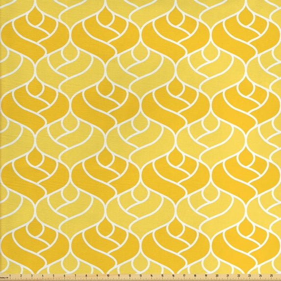 Ambesonne Abstract Fabric by the Yard Upholstery, Romantic Rose Pattern ...