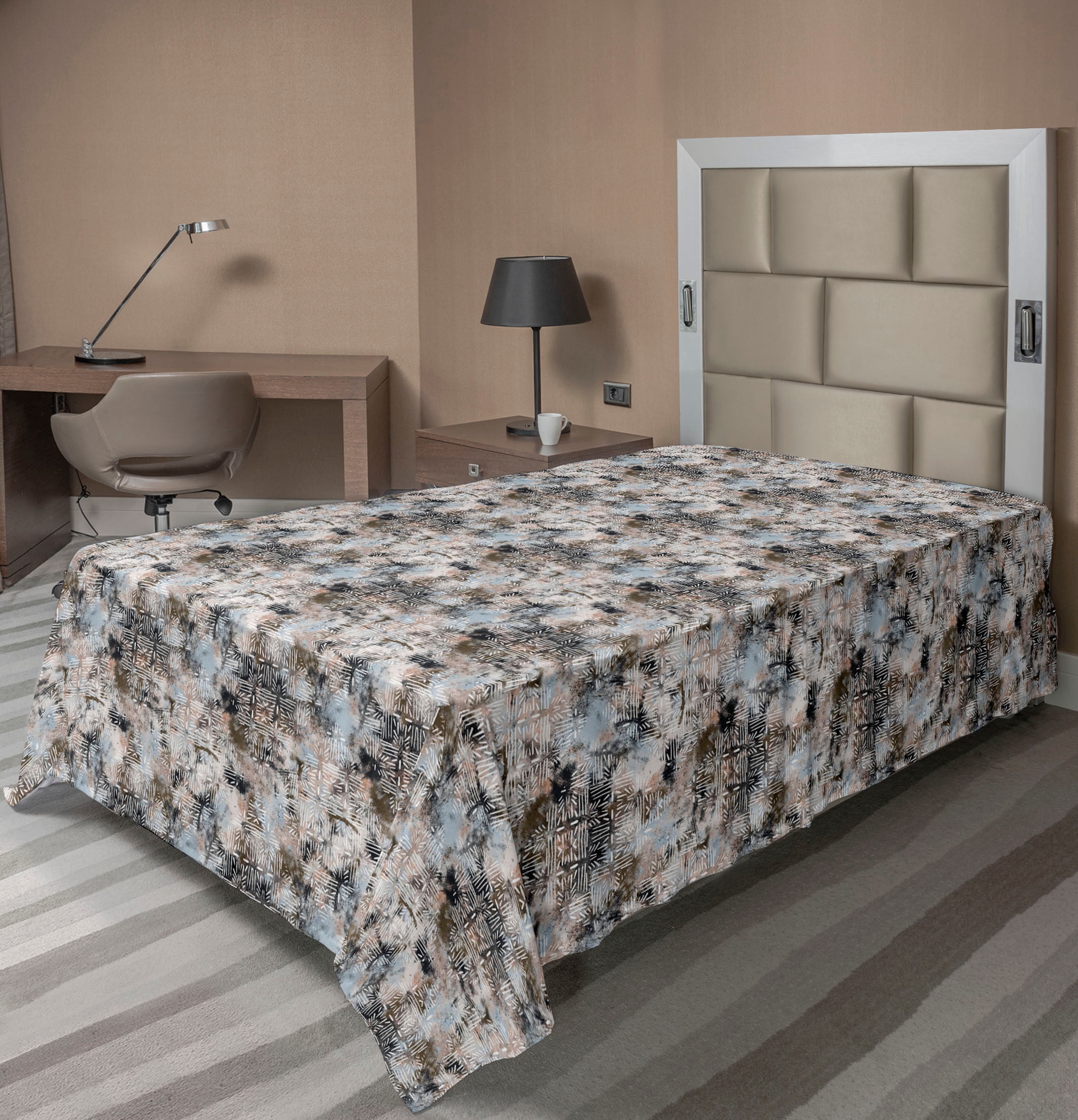 Ambesonne Abstract Flat Bedding Sheet Soft Top Sheet, Art Ethnic Stripe ...