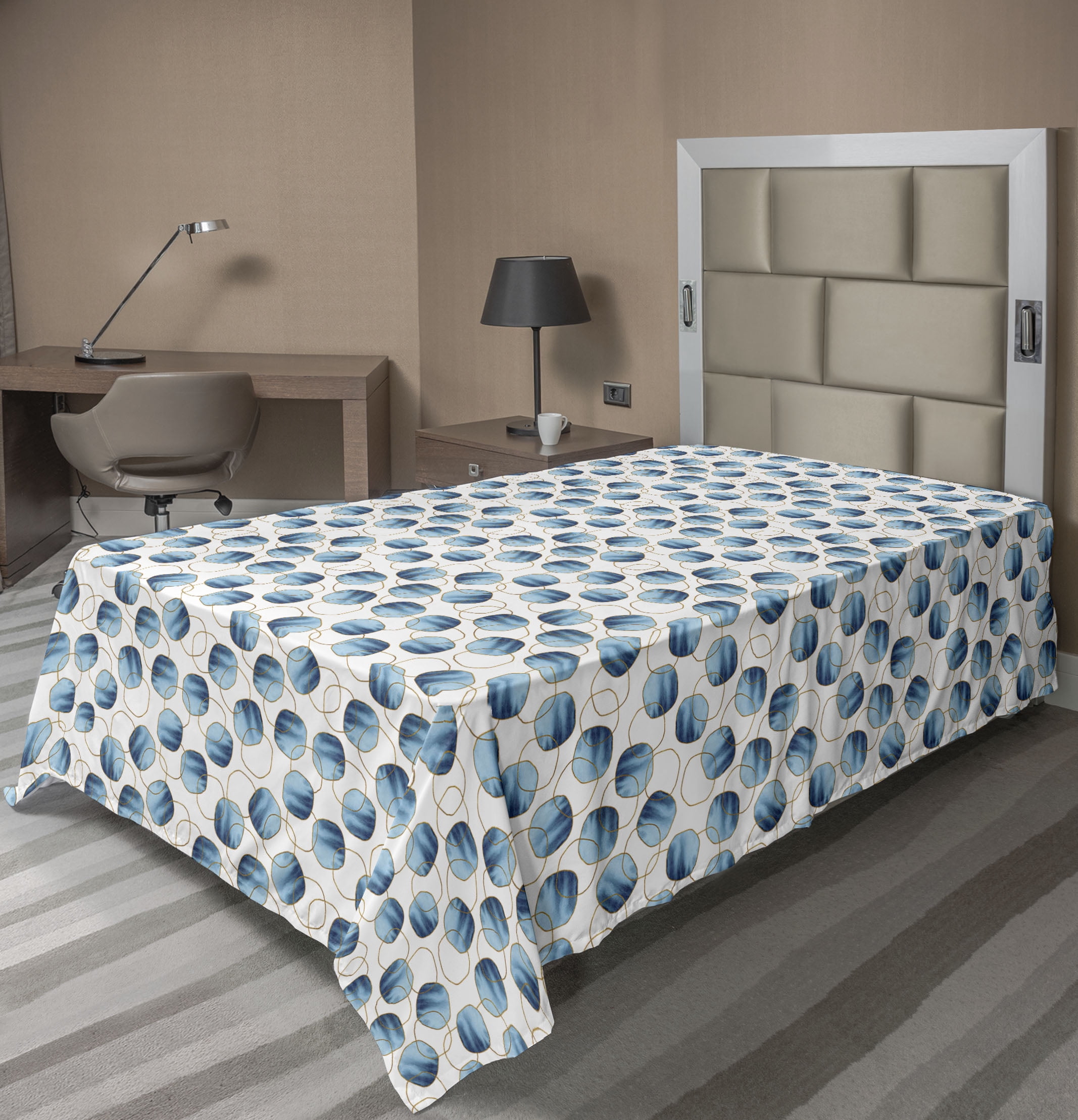 Ambesonne Abstract Flat Bedding Sheet Soft Top Sheet, Modern Oceanic ...