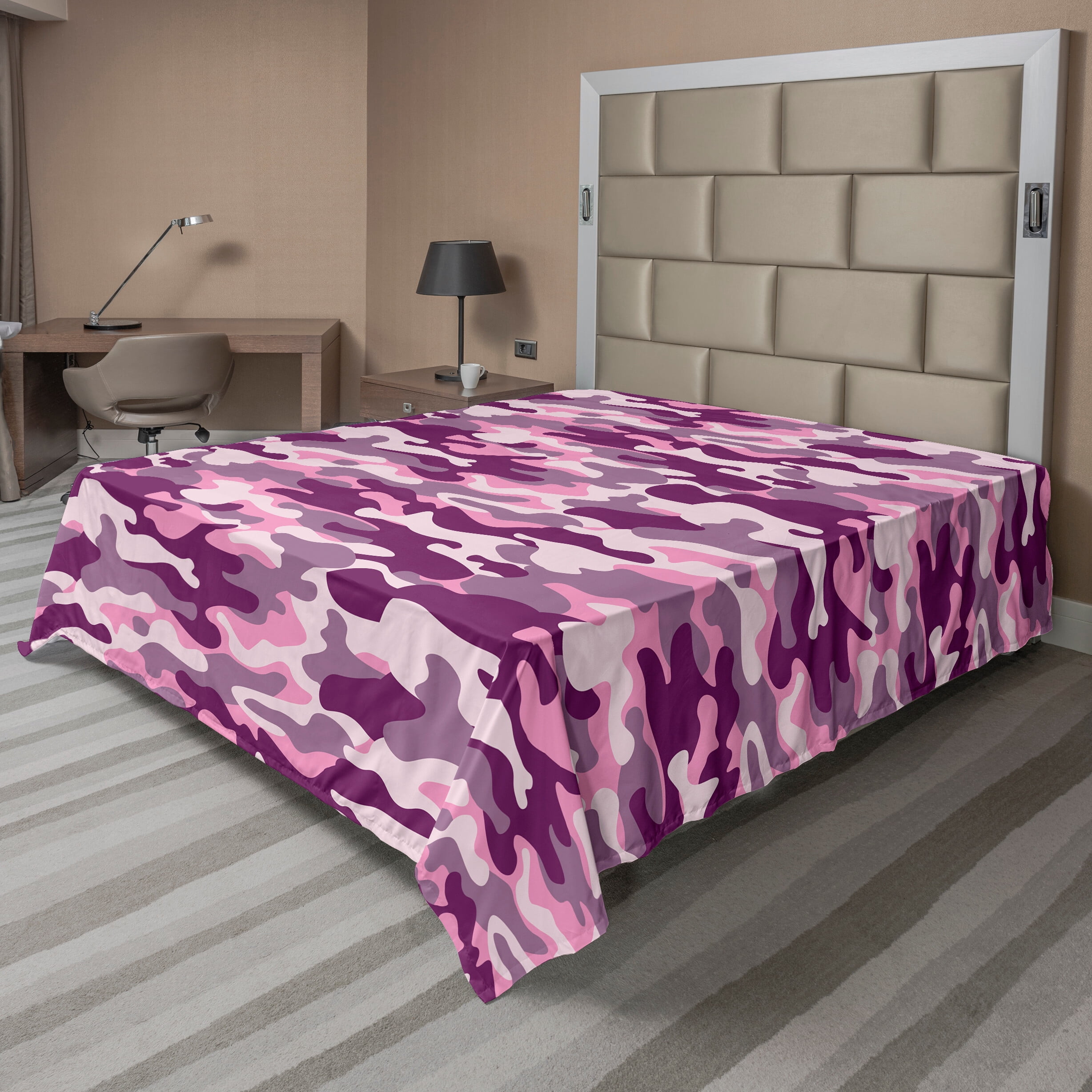 Ambesonne Abstract Flat Sheet, Army Camouflage Patterns, Full Size ...