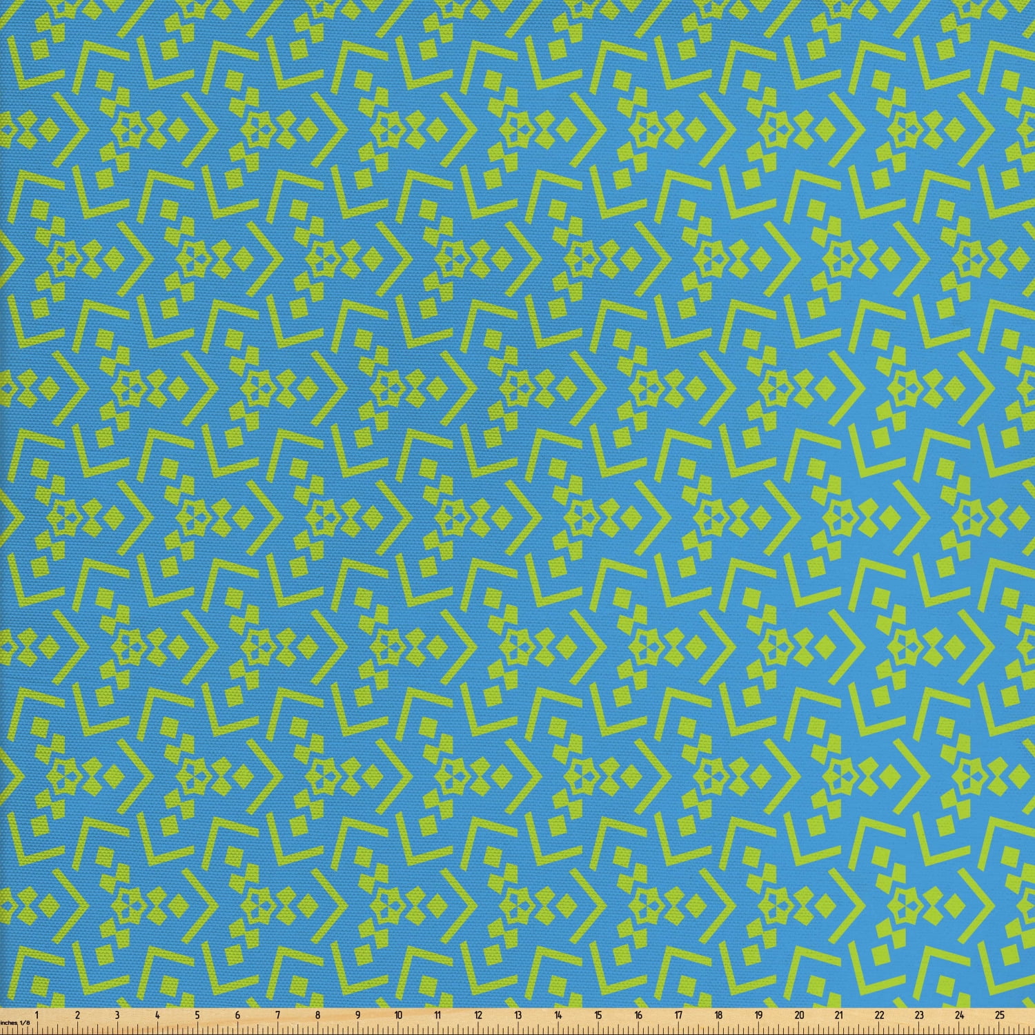 Ambesonne Abstract Geometry Fabric by the Yard Upholstery, Random ...