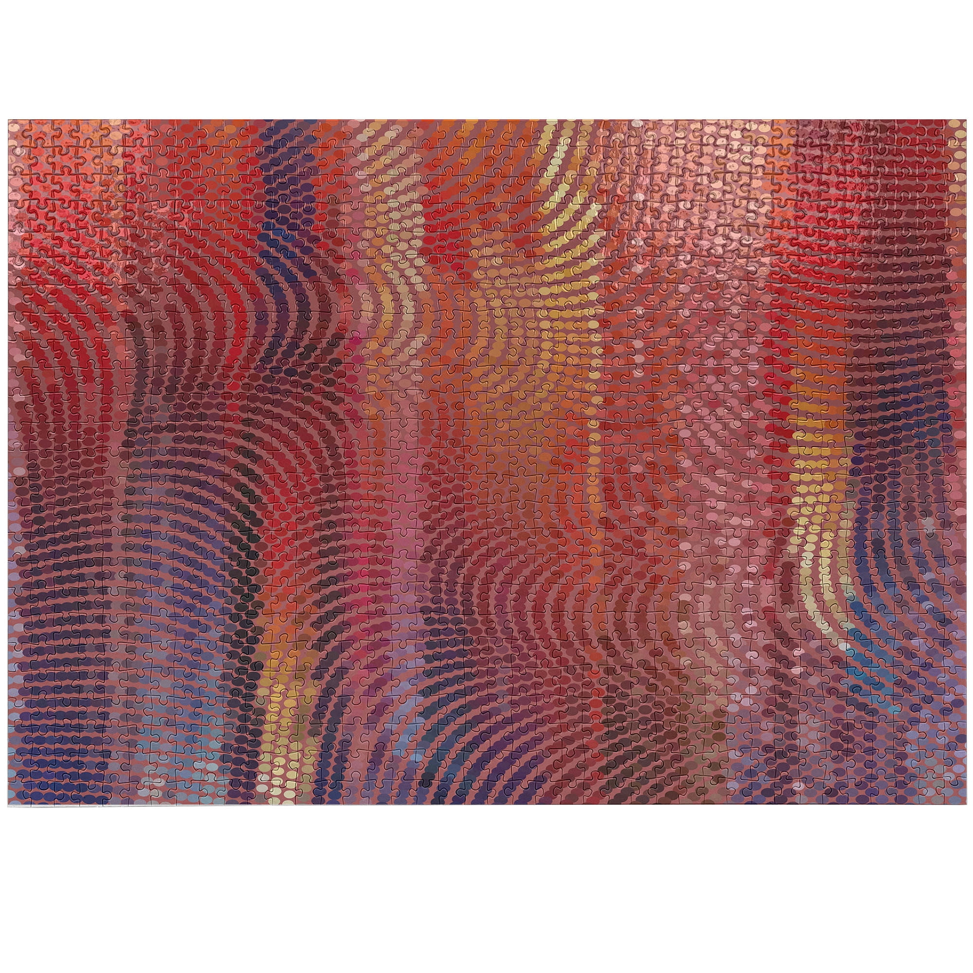 Ambesonne Abstract Jigsaw Puzzle Durable Cardboard, Wavy Mosaic ...