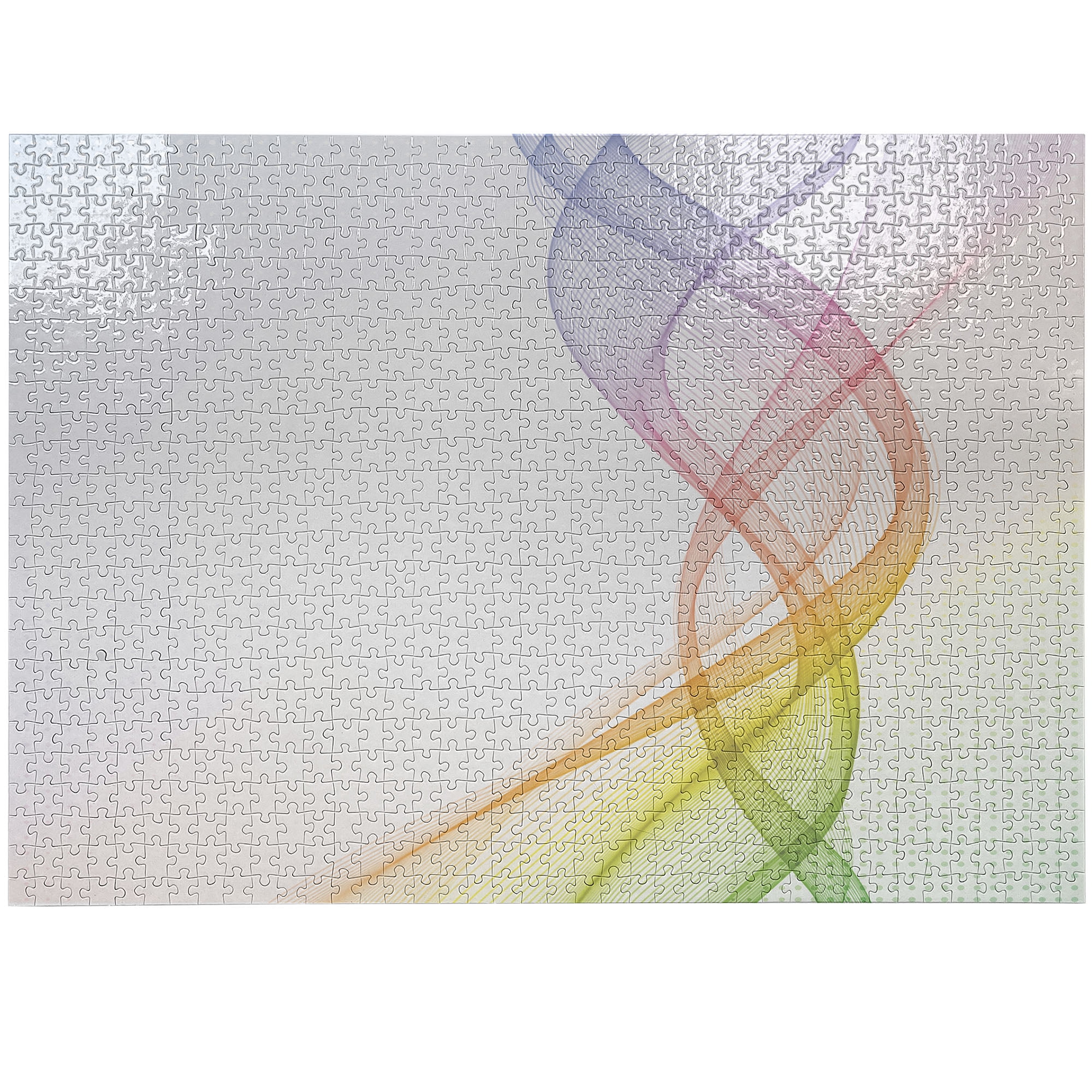 Ambesonne Abstract Jigsaw Puzzle, Rainbow Wavy Smoke, Heirloom-Quality ...