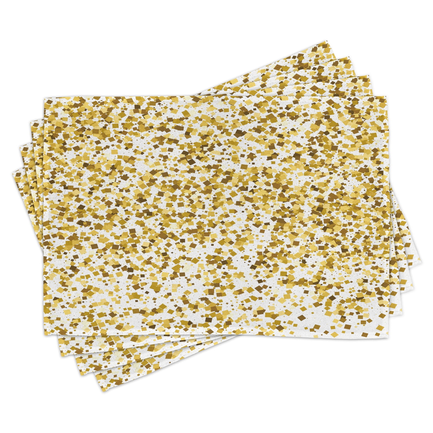 Ambesonne Abstract Place Mats Set of 4, Party Squares, Standard Size ...