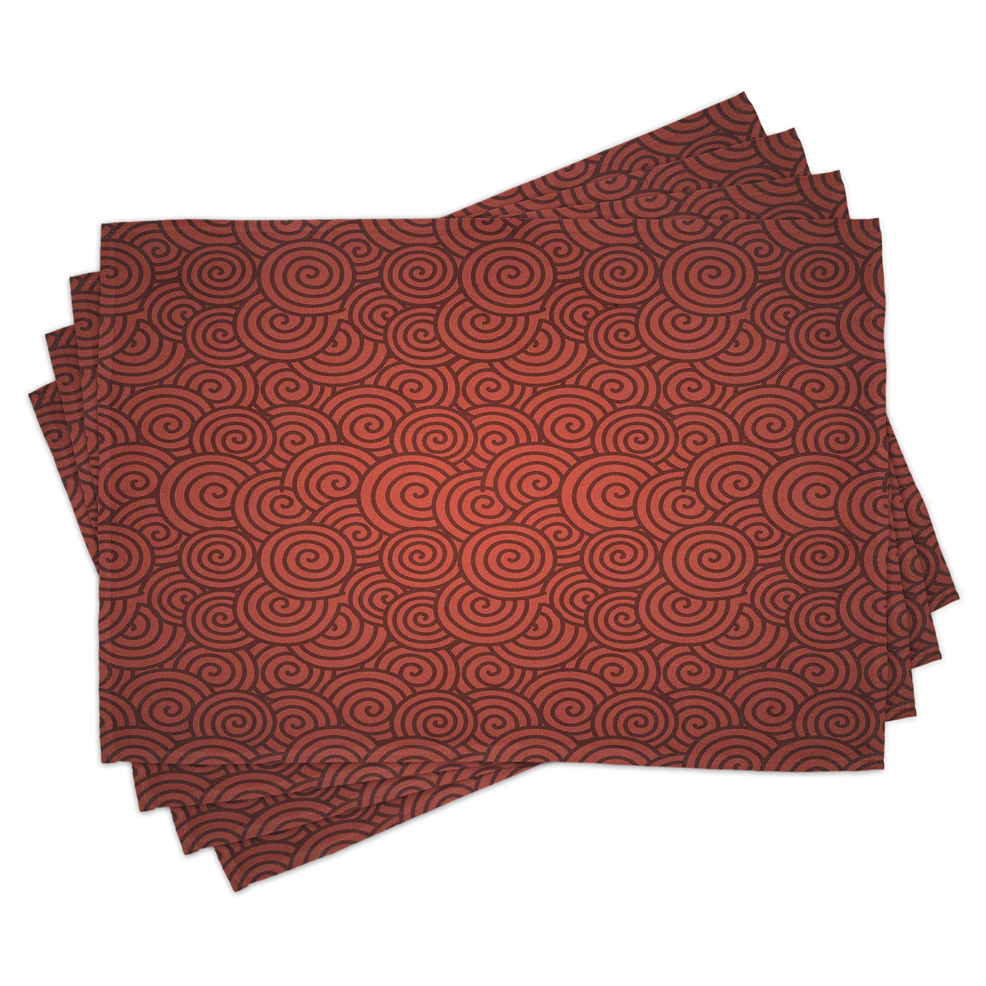Ambesonne Abstract Place Mats Set of 4, Spirals Chinese New Year ...