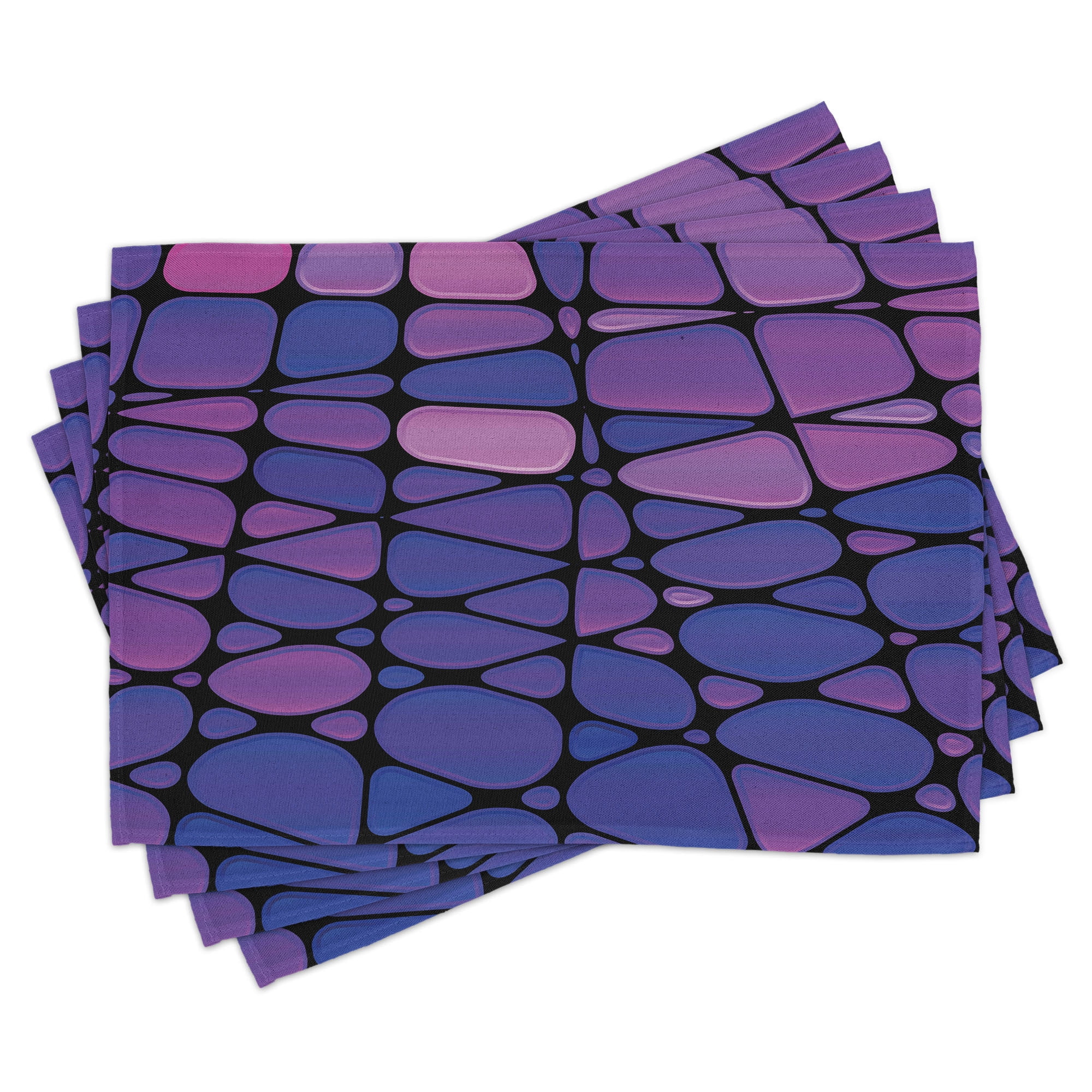 Ambesonne Abstract Place Mats Set of 4, Stained Graphic Drops, Standard ...