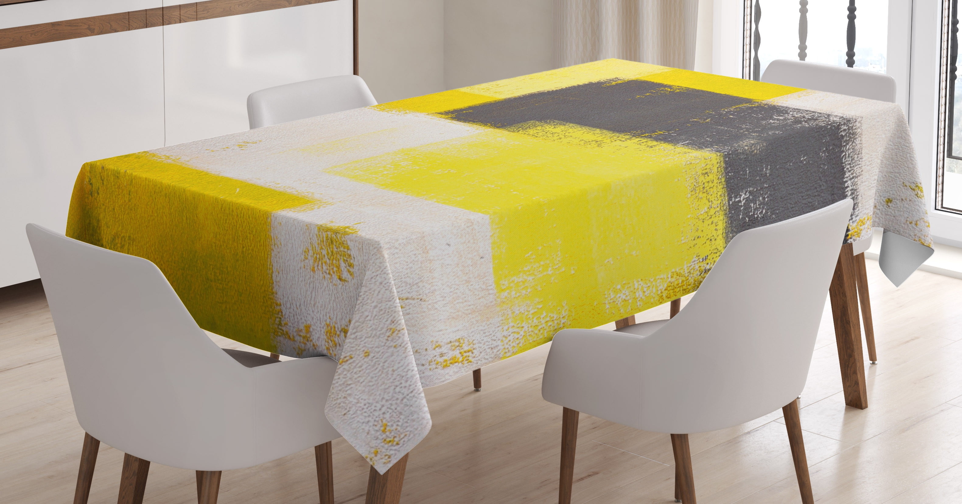 Ambesonne Abstract Tablecloth Rectangular Table Cover, Grunge ...