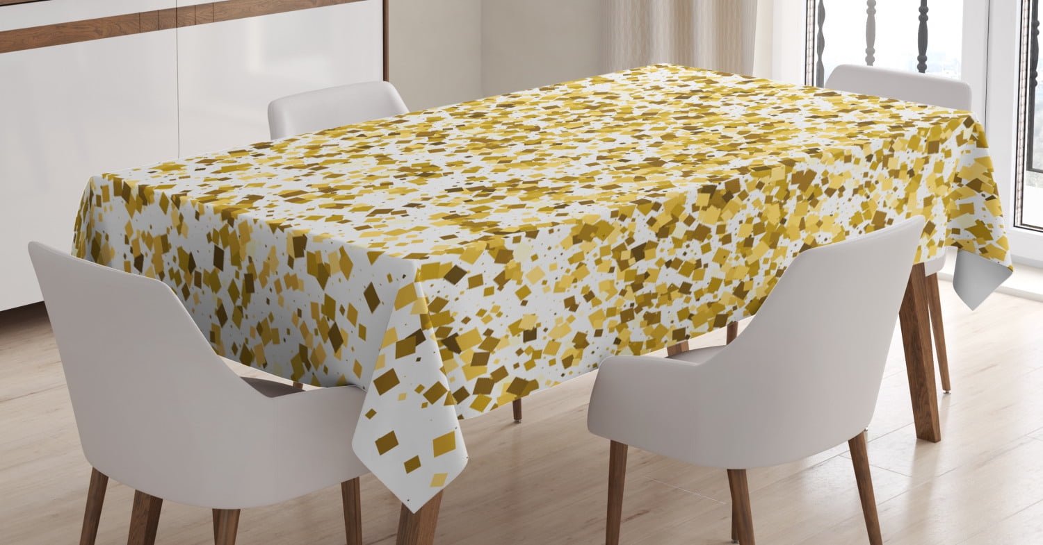 Ambesonne Abstract Tablecloth Rectangular Table Cover, Party Squares ...