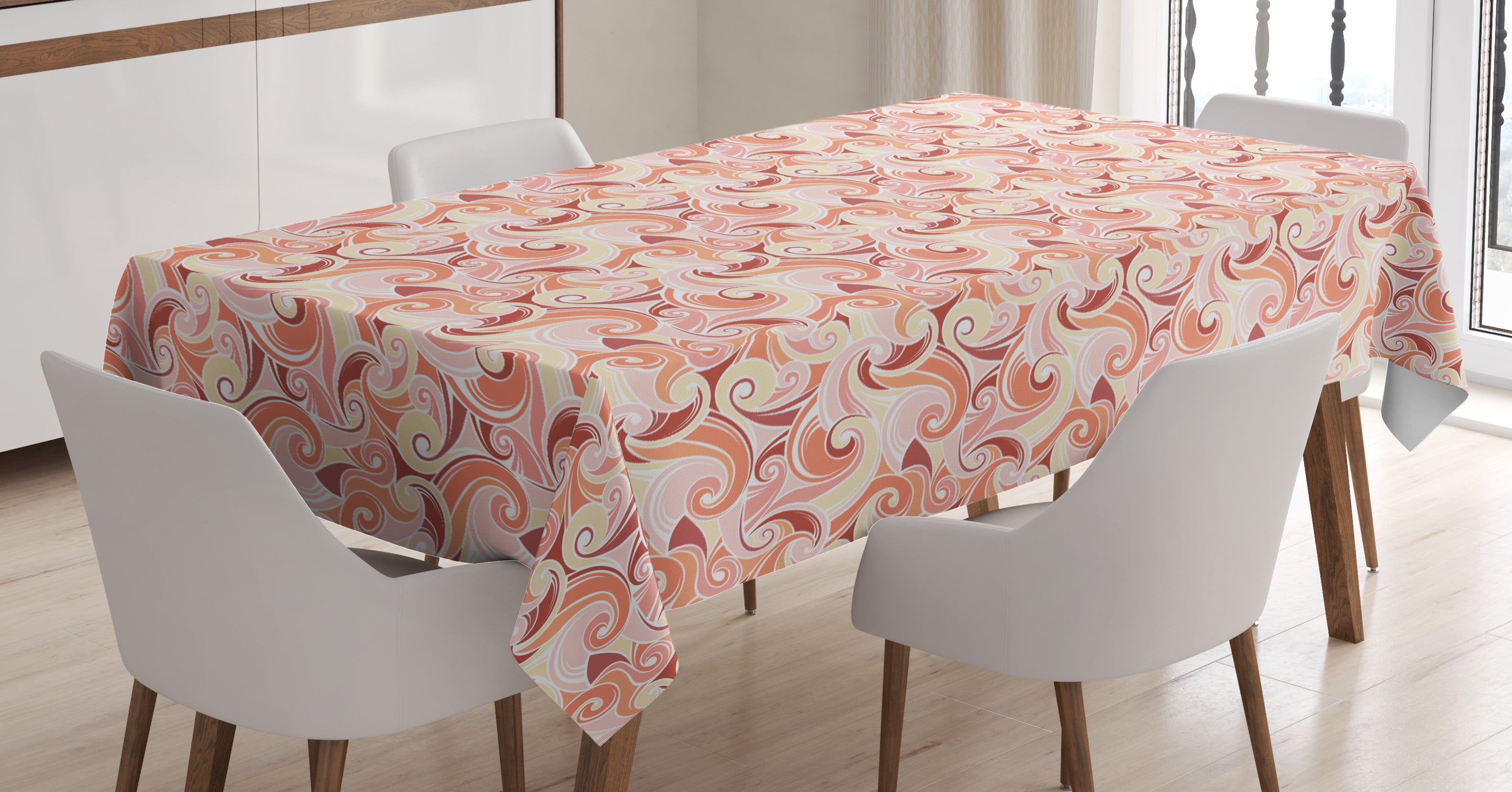 Ambesonne Abstract Tablecloth Rectangular Table Cover, Pastel Retro ...