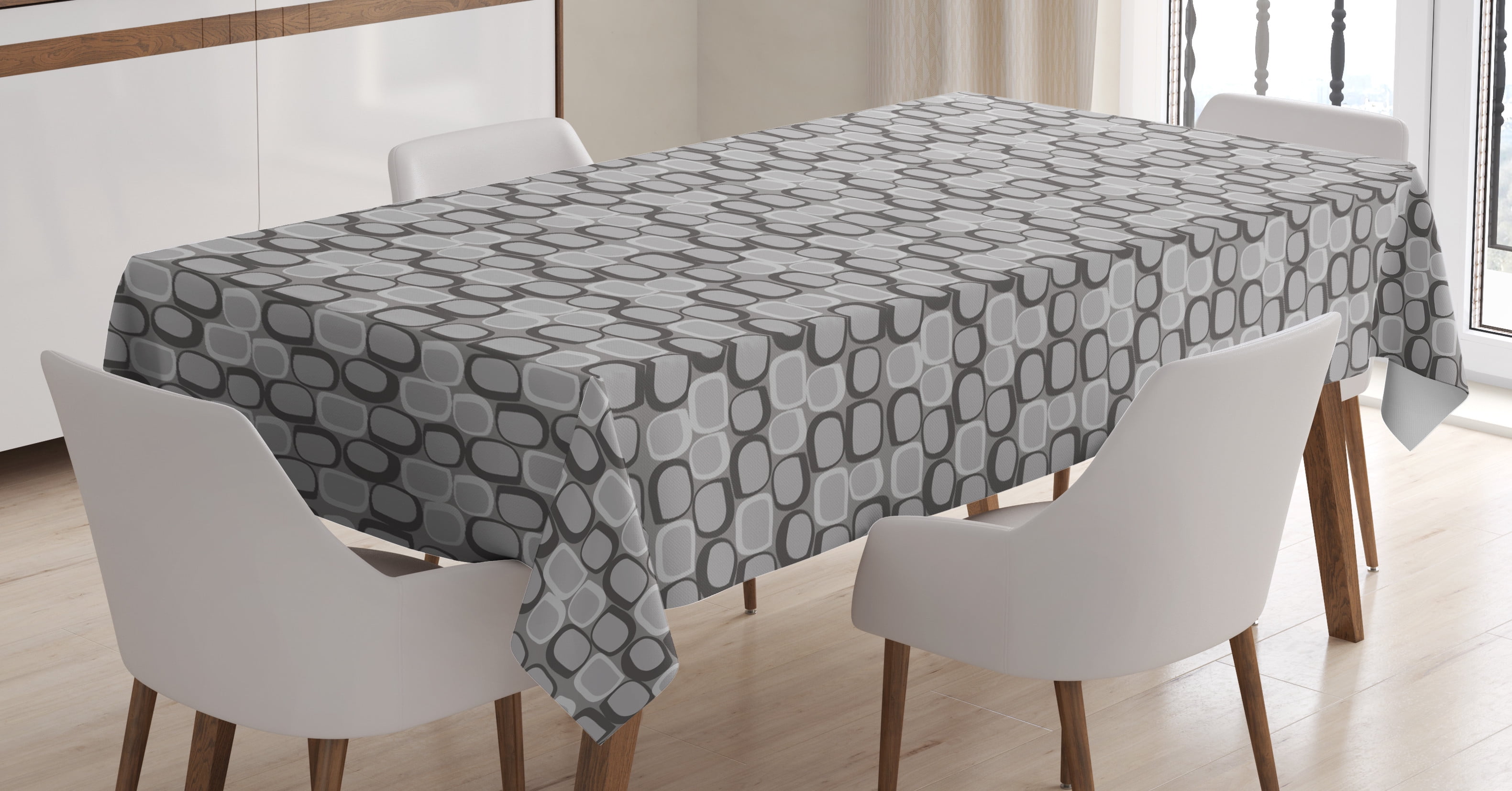 Ambesonne Abstract Tablecloth Rectangular Table Cover, Stone Wall ...