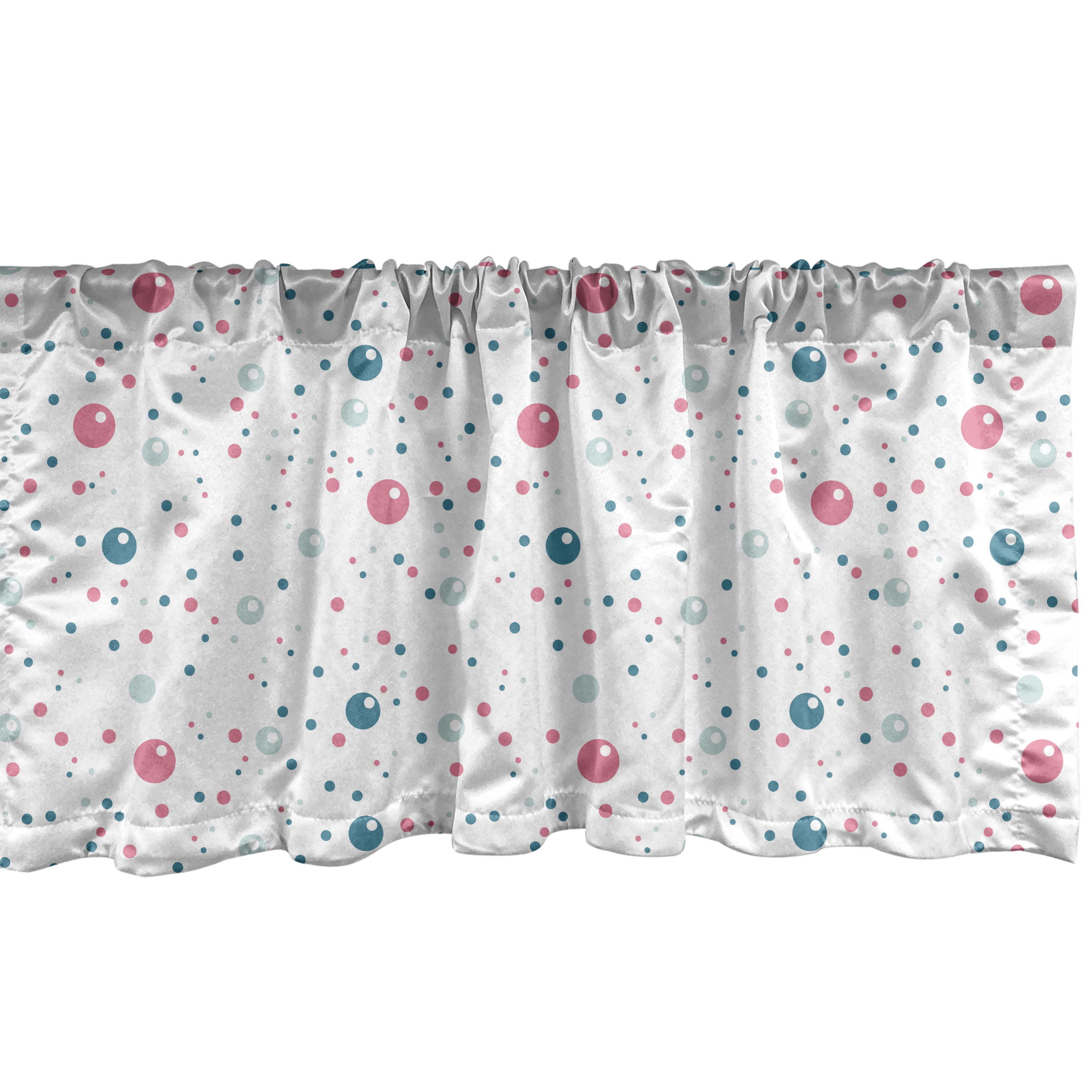 Ambesonne Abstract Window Valance, Bubble Like Big and Little Polka ...