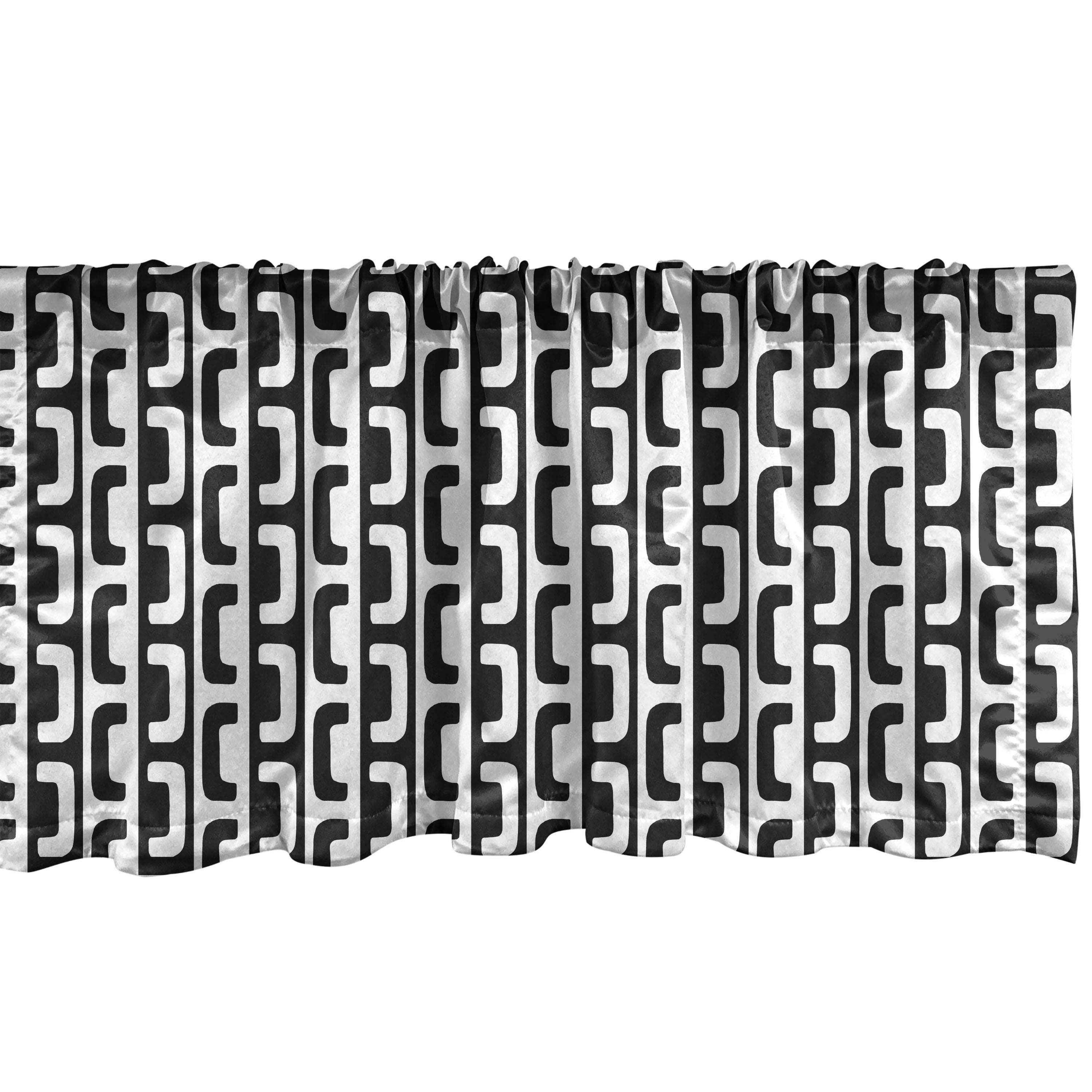 Ambesonne Abstract Window Valance, Modern Bracket Like Shapes, 42" x 18 ...