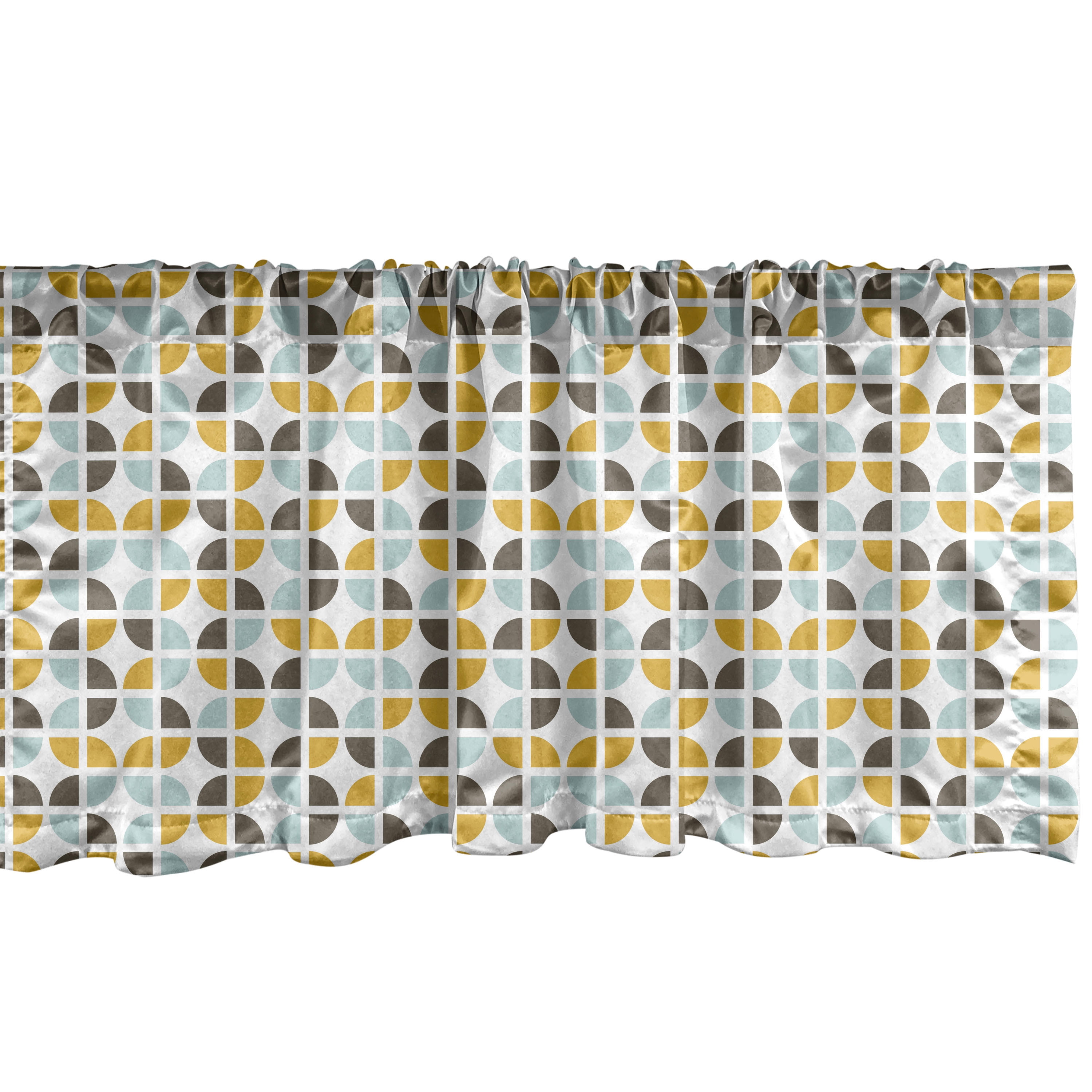 Ambesonne Abstract Window Valance, Retro Mid-Century Design, 54" X 12 ...