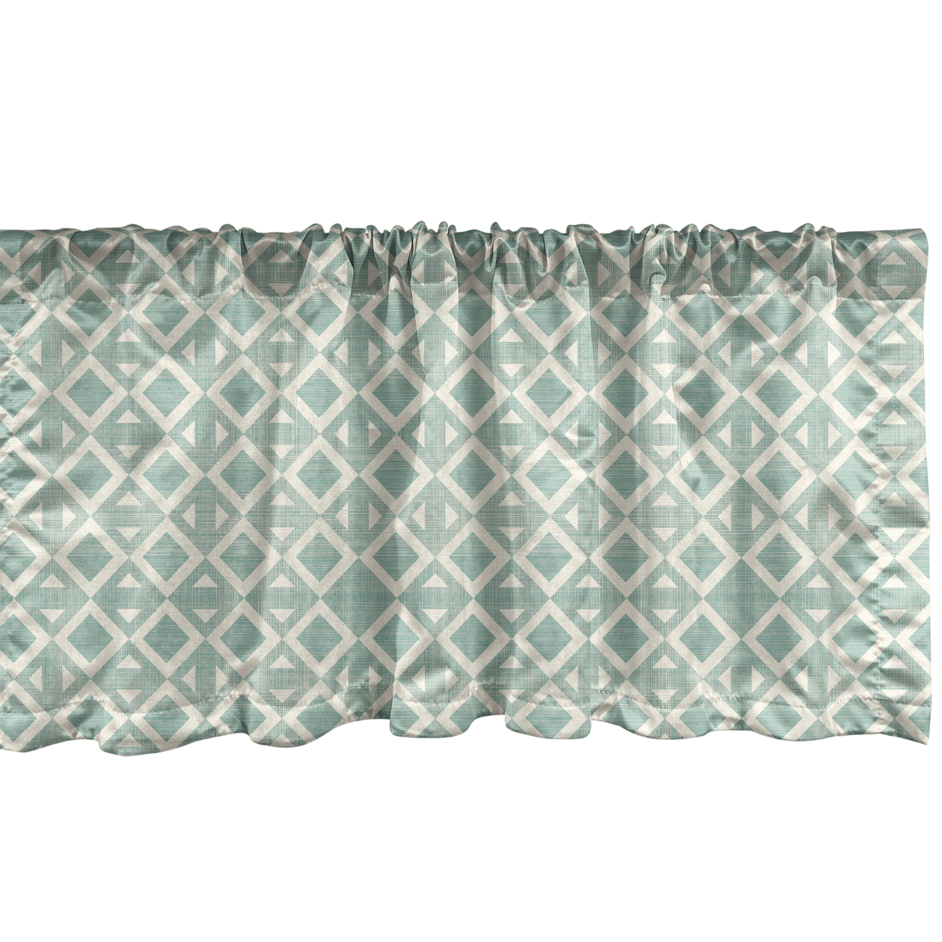 Ambesonne Abstract Window Valance, Retro Triangle Pattern, 54" X 18 ...