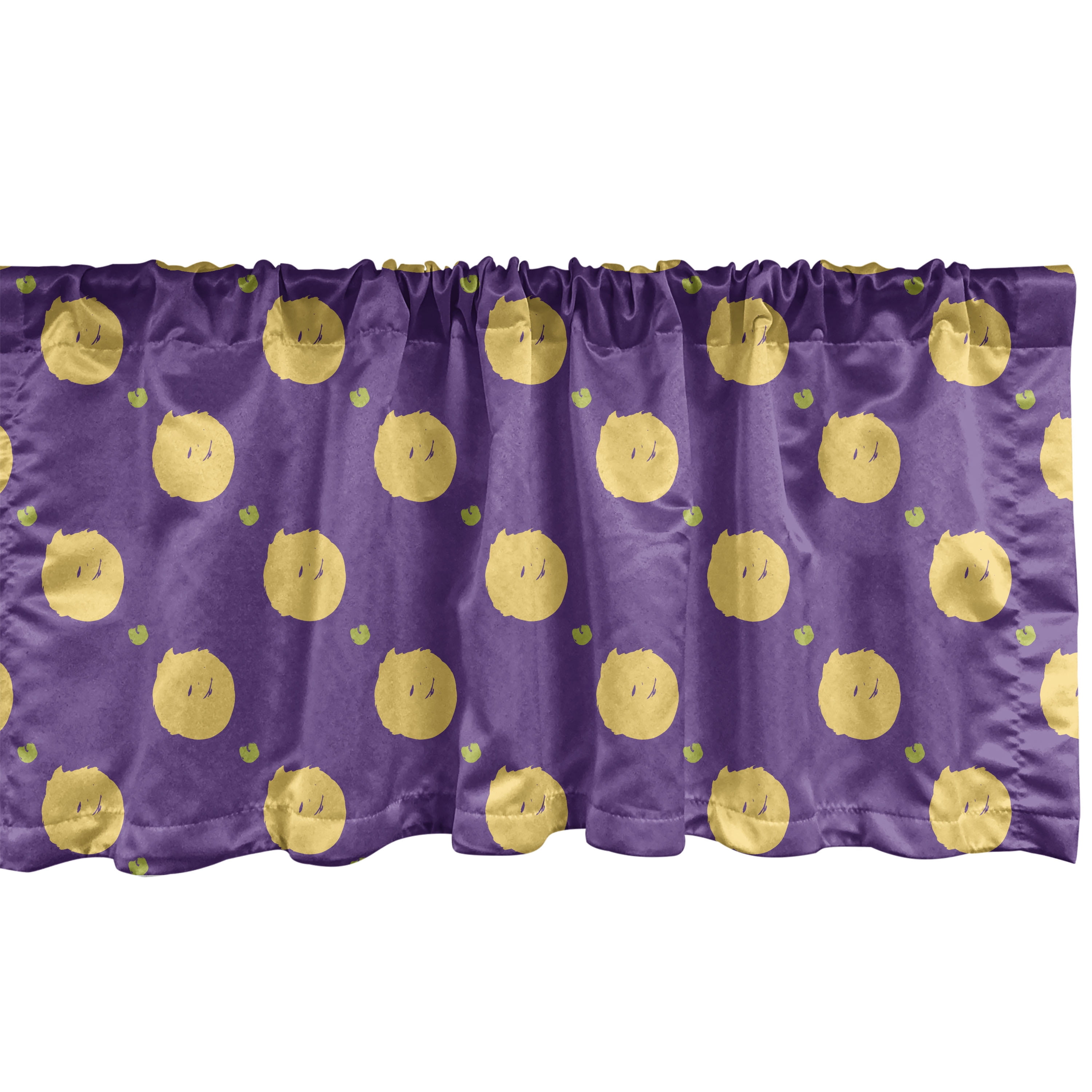 Ambesonne Abstract Window Valance, Simple Pattern of Round Blots Drawn ...