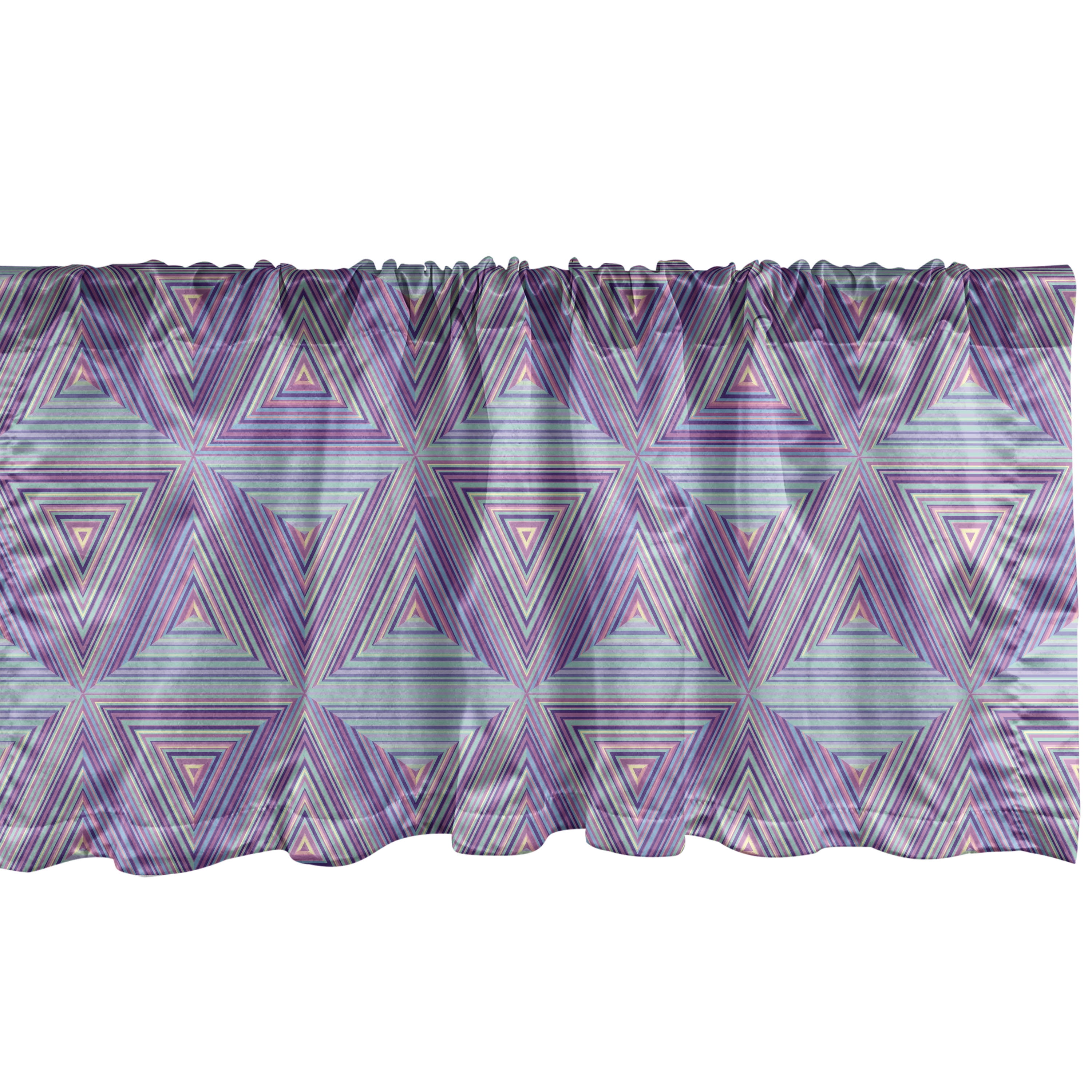 Ambesonne Abstract Window Valance, Triangular in Neon Colors, 54" X 18 ...