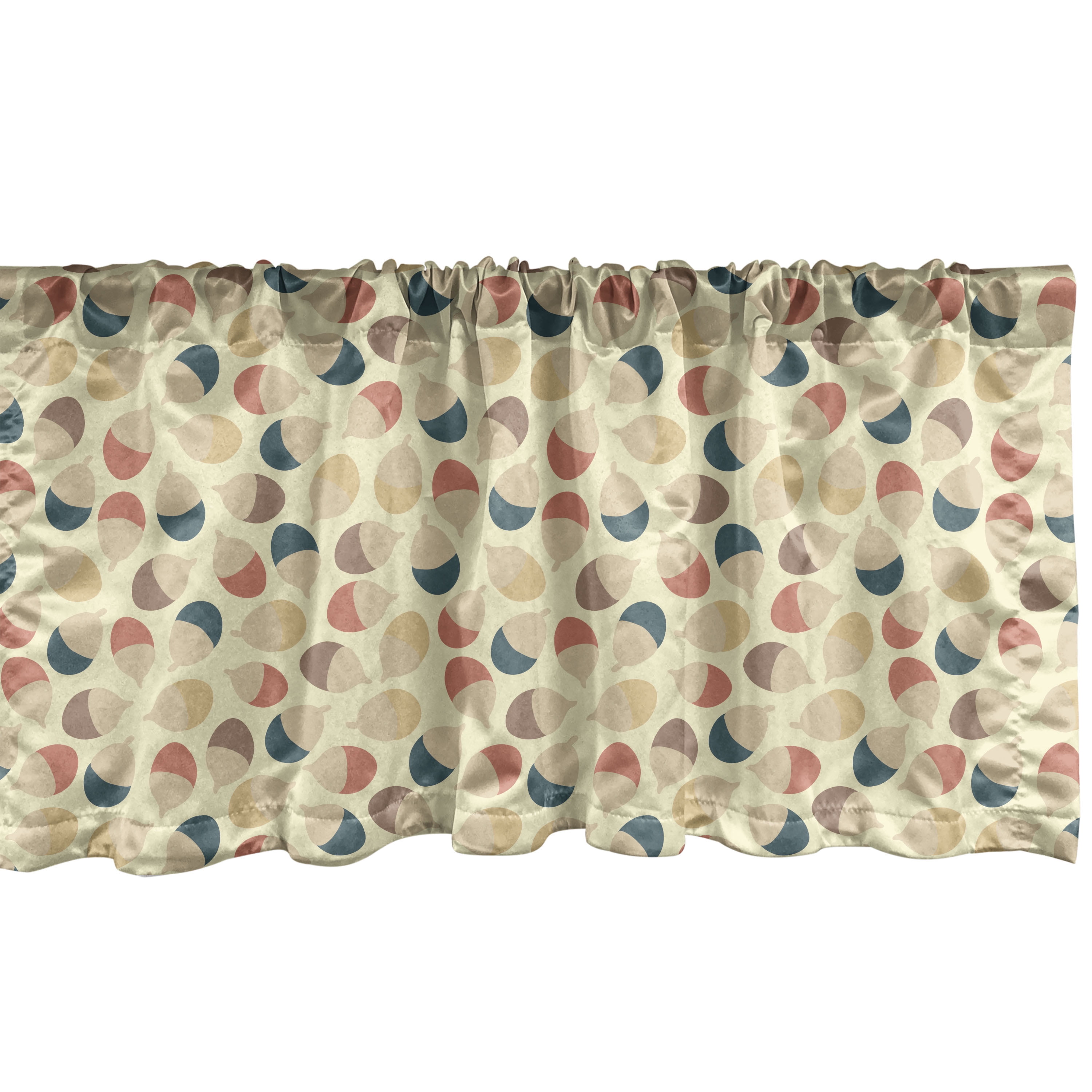 Ambesonne Acorn Window Valance, Colorful Oak Pattern, 54" X 12 ...