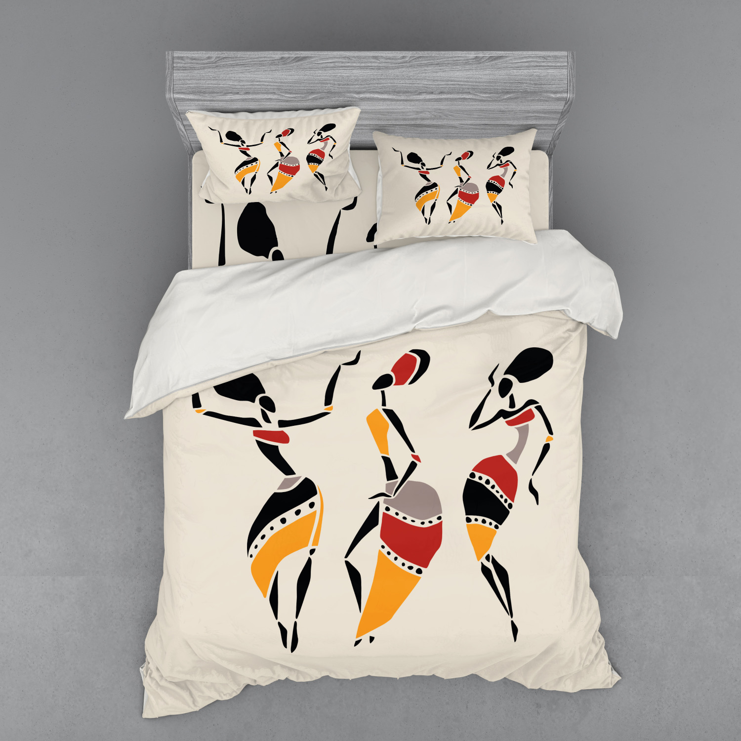 Ambesonne African Bedding Set 4 Pcs, Native Dancers, Queen, Multicolor ...
