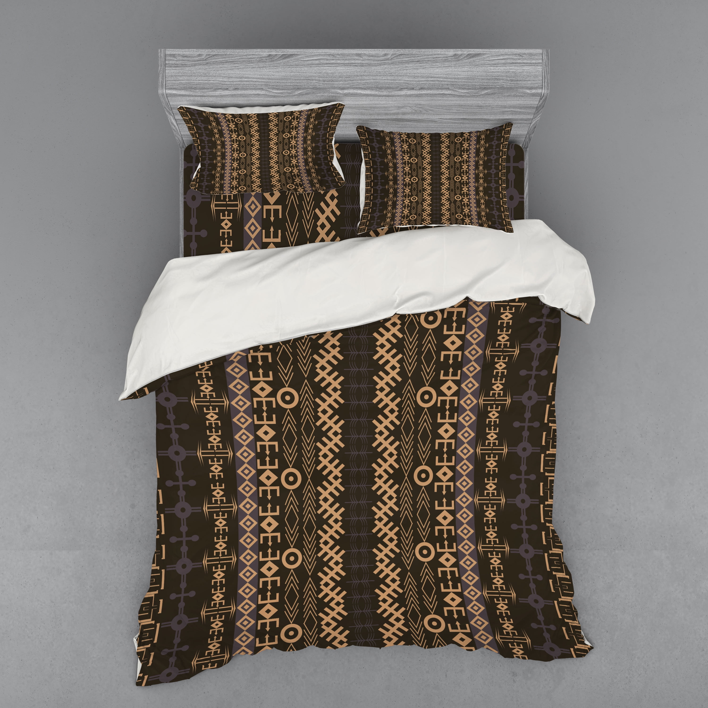 Ambesonne African Bedding Set 4 Pcs, Shapes Arrows, Queen, Earth Yellow ...