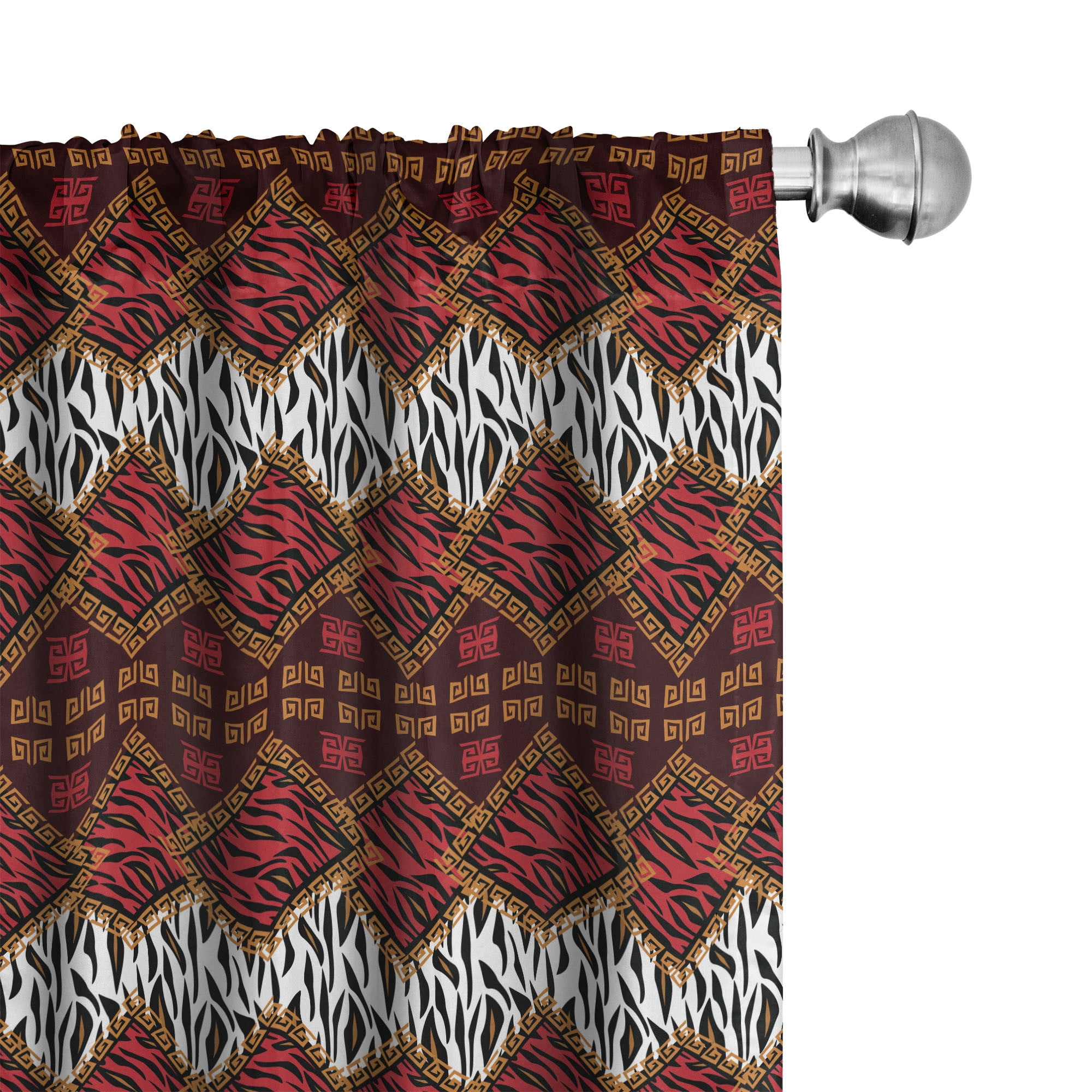 Ambesonne African Curtains, Wildlife Animal Skin, Pair of 28"x84 ...