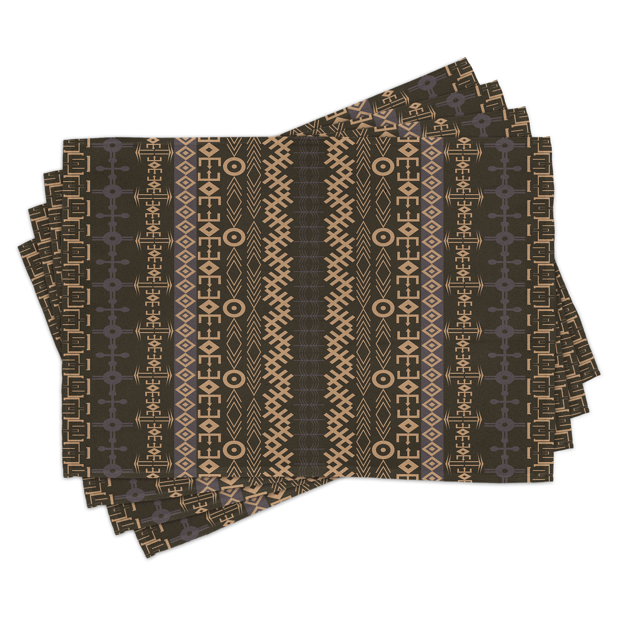 Ambesonne African Place Mats Set of 4, Shapes Arrows, Standard Size ...