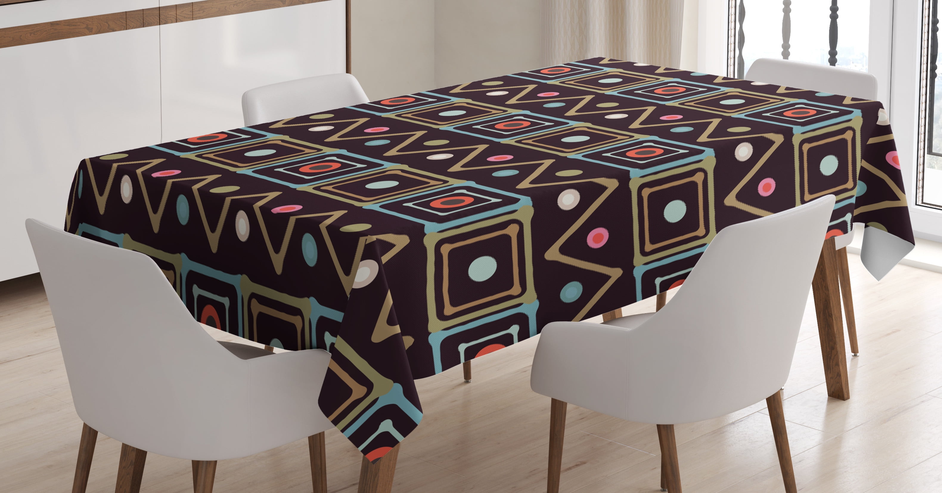 Ambesonne African Tablecloth Rectangular Table Cover, Native Colorful ...