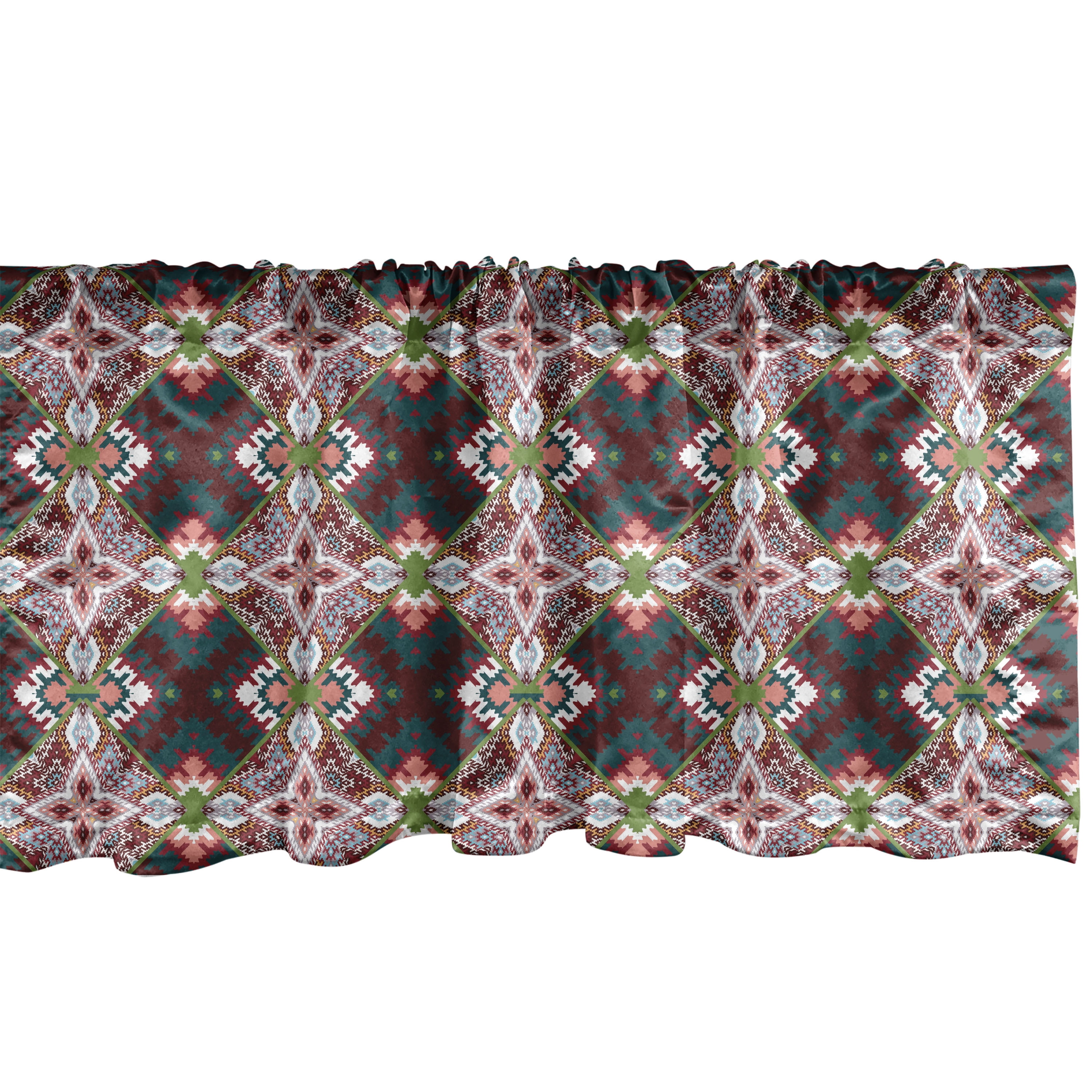 Ambesonne African Window Valance, Abstract Tribal, 54" X 18 ...